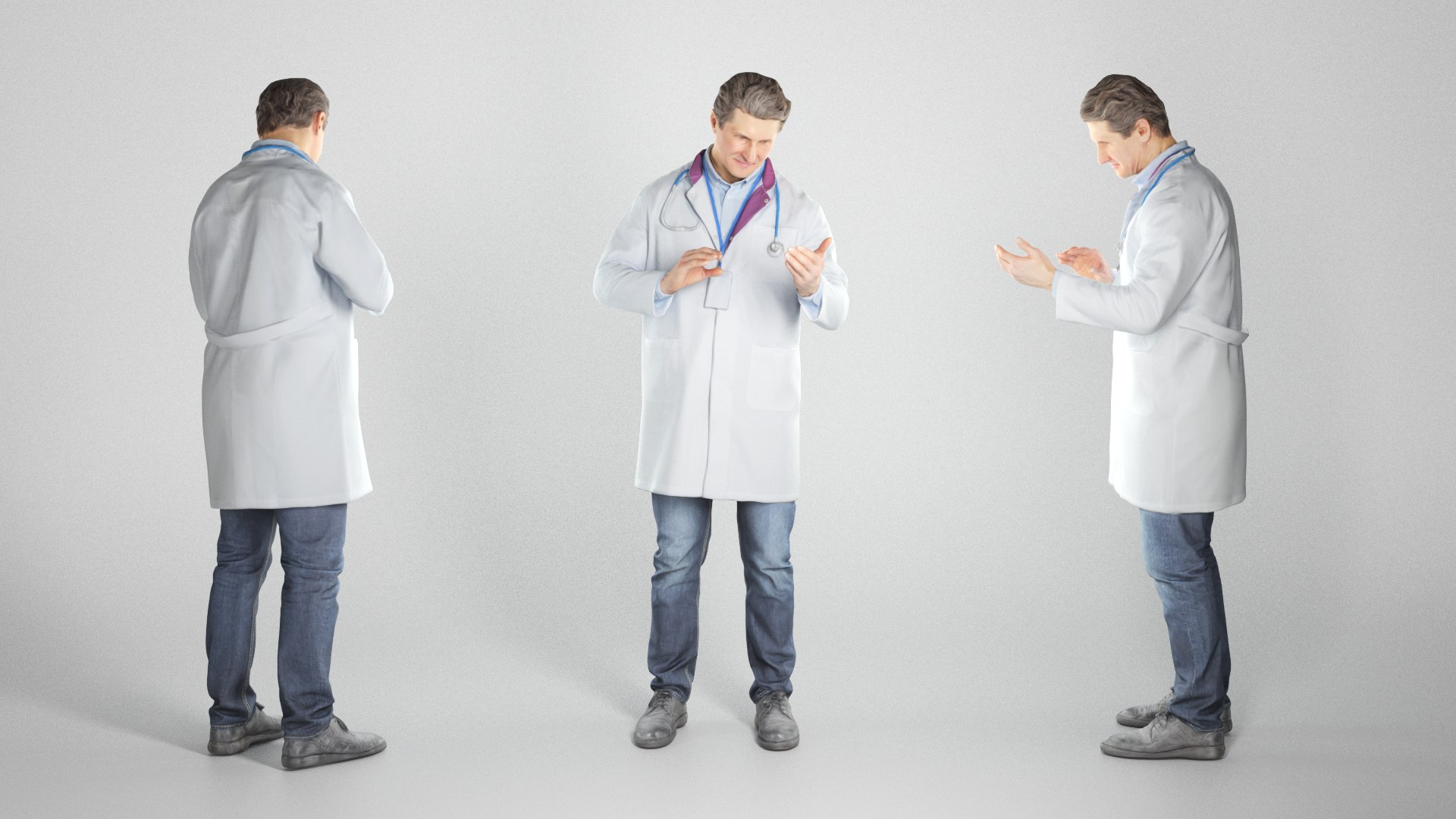 Scanned Caucasian Medical Doctor Model - TurboSquid 1668205