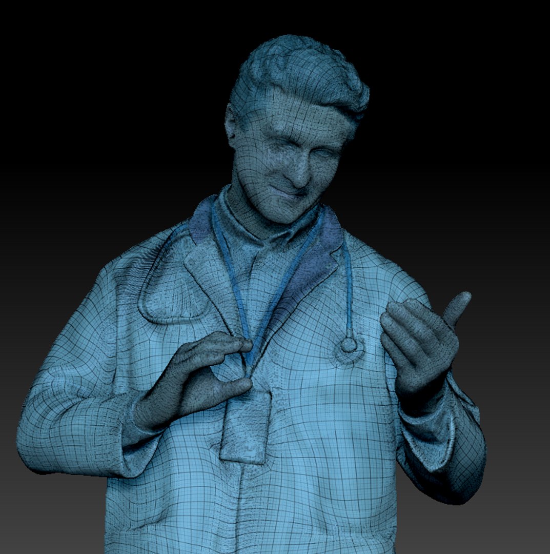 Scanned Caucasian Medical Doctor Model - TurboSquid 1668205