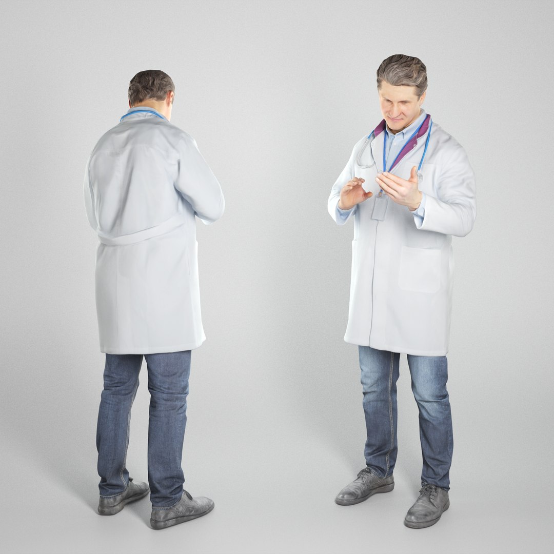 Scanned Caucasian Medical Doctor Model - TurboSquid 1668205