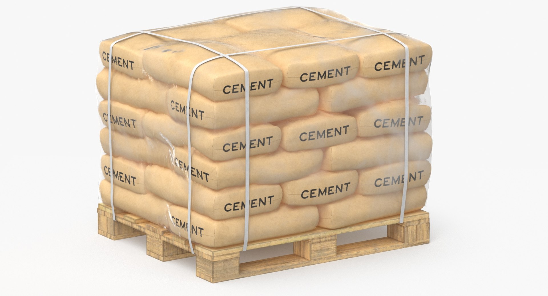 Cargo Cement Sack 6 Row Unsecured And Secured Model - TurboSquid 1965847