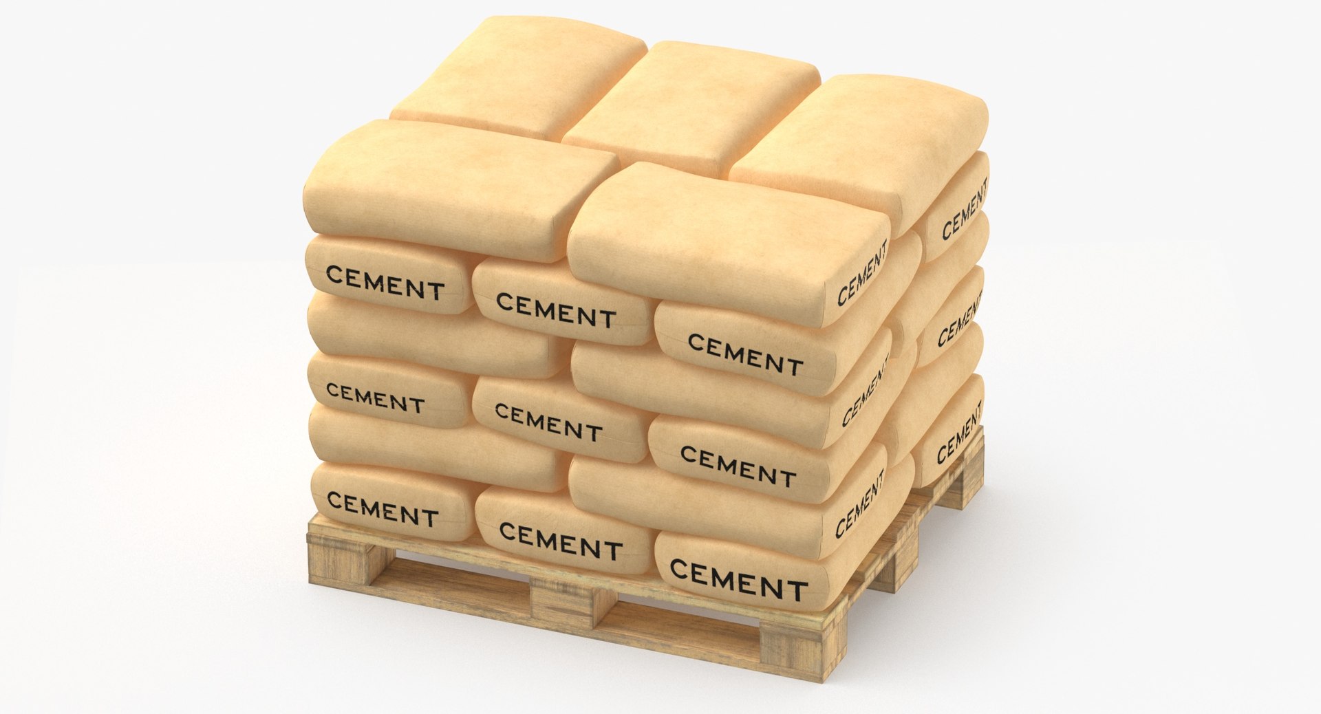 Cargo Cement Sack 6 Row Unsecured And Secured Model - TurboSquid 1965847