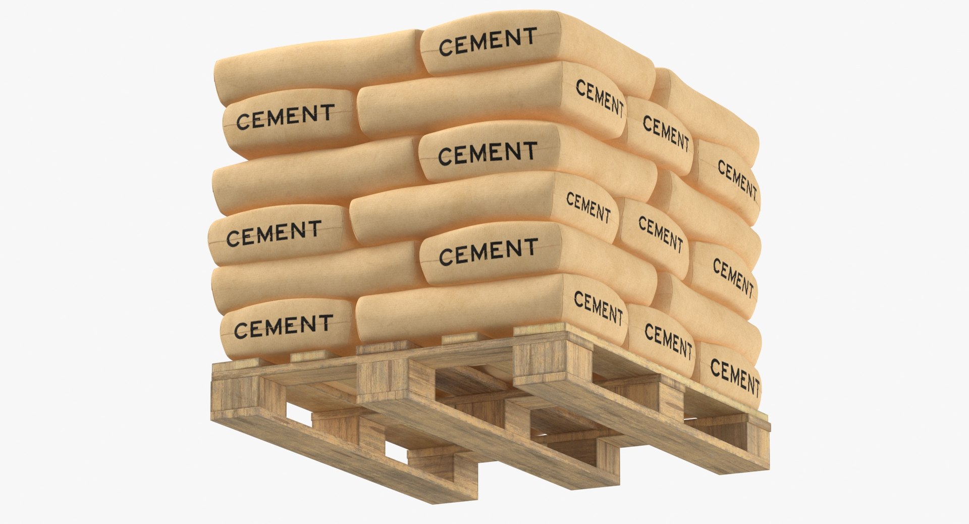 Cargo Cement Sack 6 Row Unsecured And Secured Model - TurboSquid 1965847