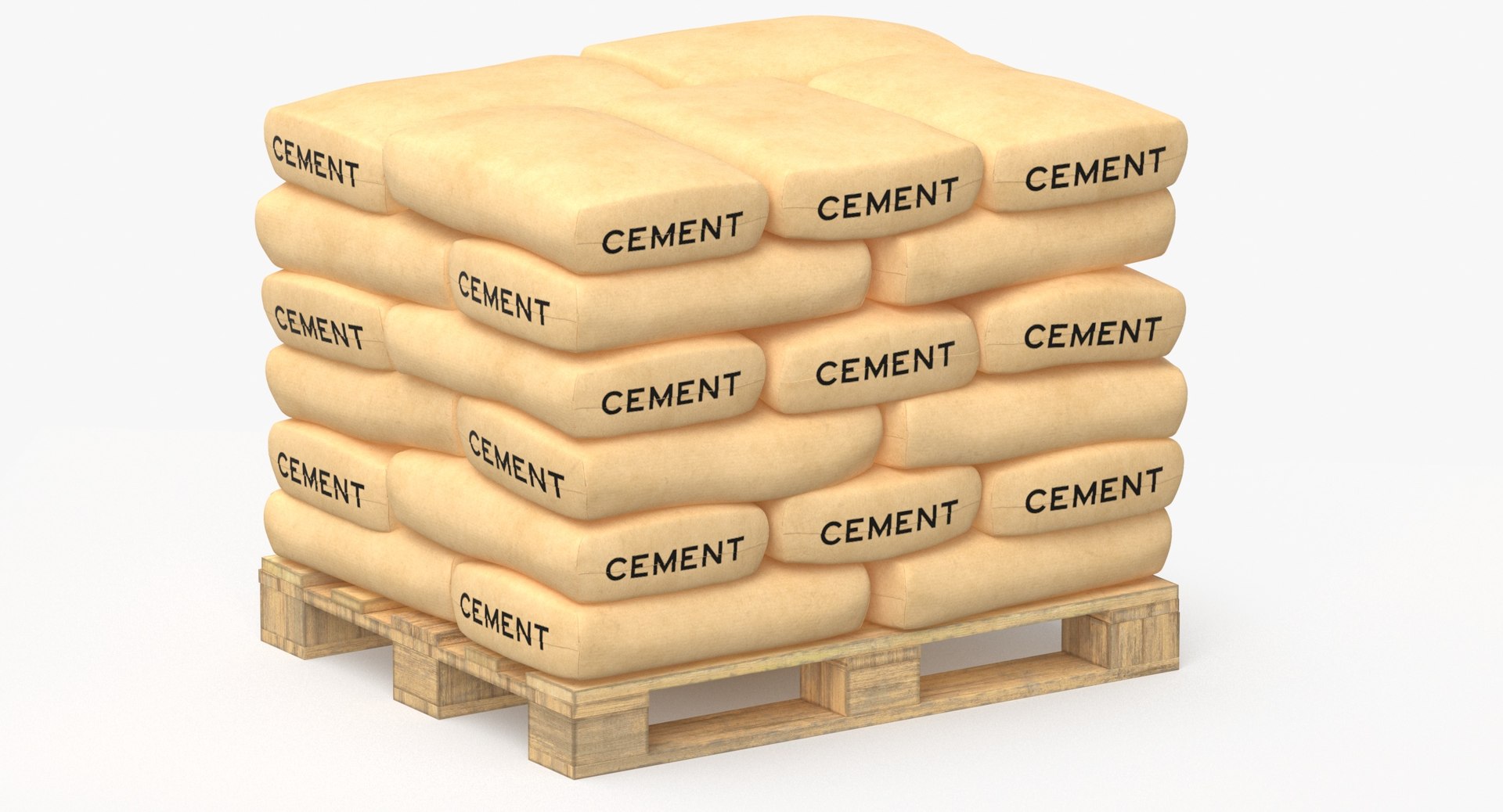 Cargo Cement Sack 6 Row Unsecured And Secured Model - TurboSquid 1965847