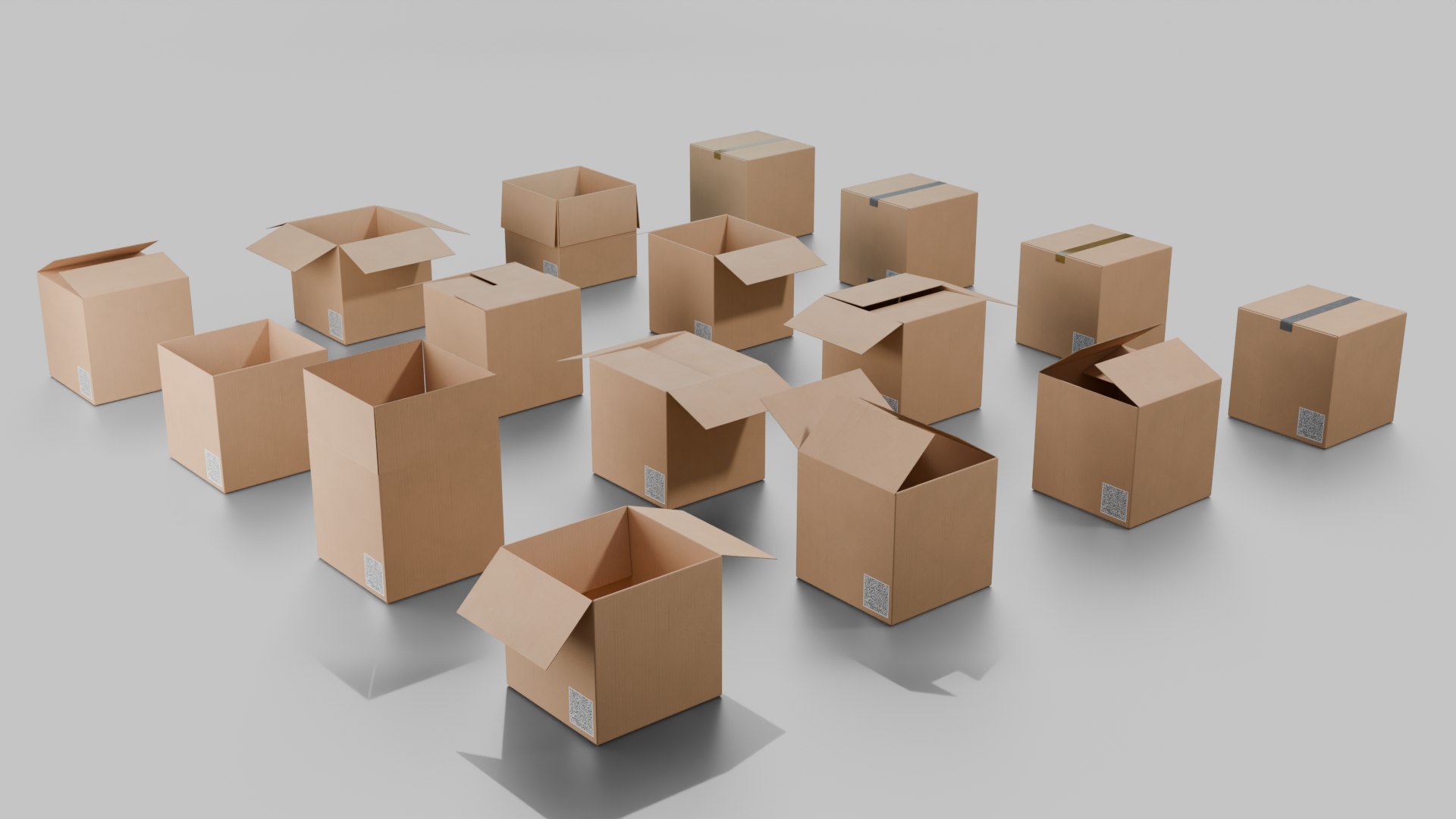 3D Model Cardboard Cube Box - Rigged And Fully Customizable ...
