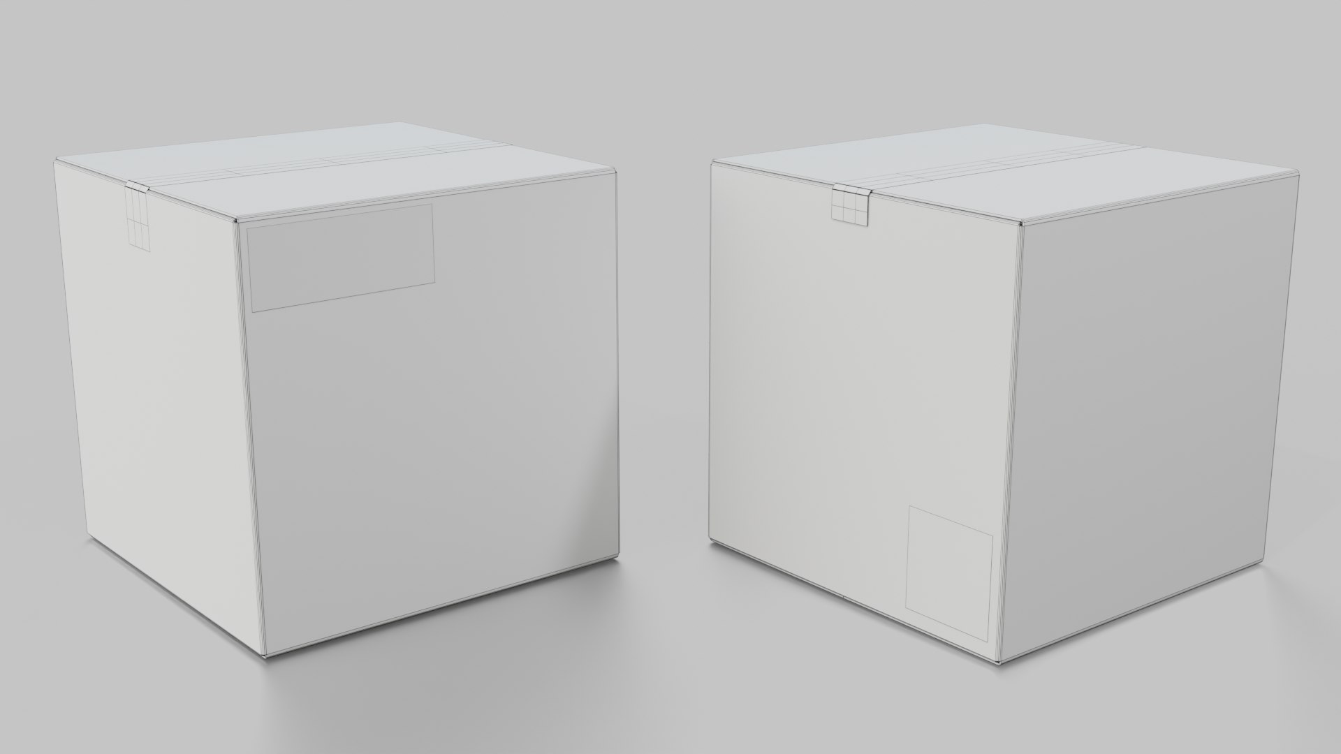 3D Model Cardboard Cube Box - Rigged And Fully Customizable ...