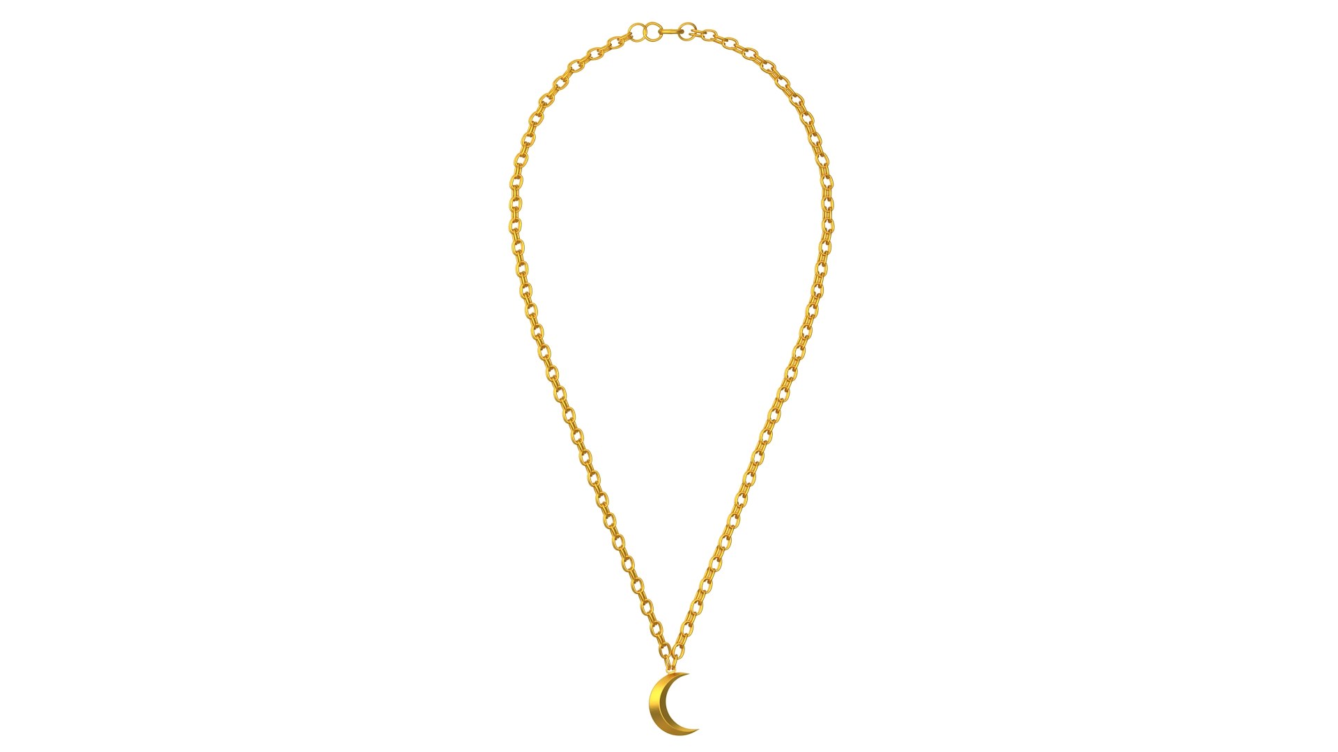 3D New Moon Necklace 01 - TurboSquid 2243796