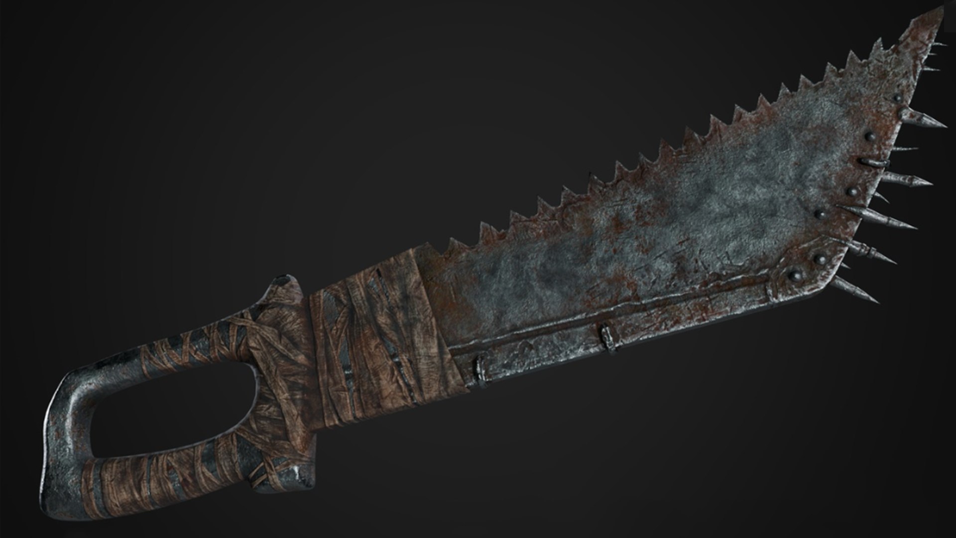 Post Apocalyptic Weapons Saw Sword 3D - TurboSquid 2431156