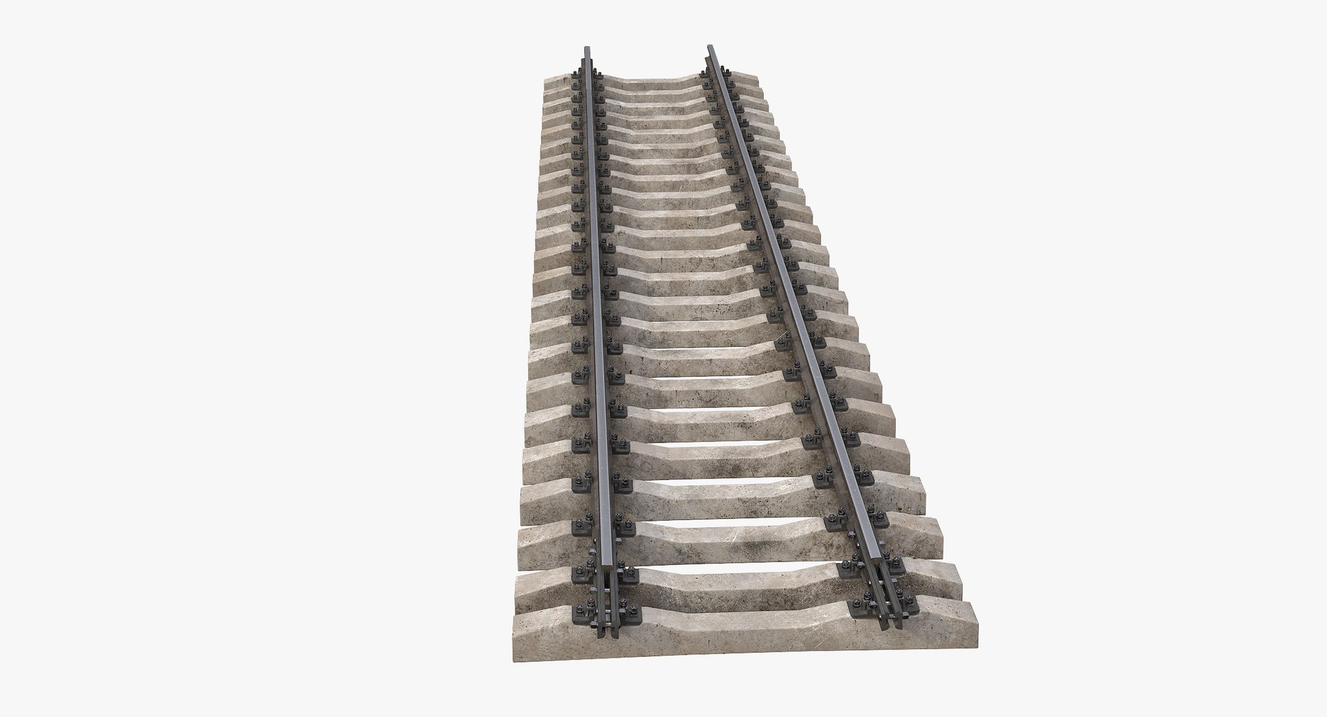 Railway Track Straigh 3D Model - TurboSquid 1424268
