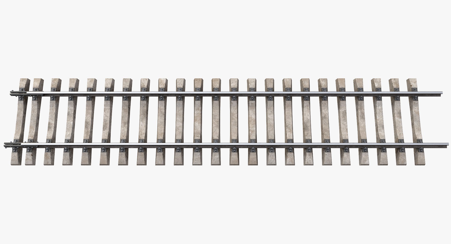 Railway Track Straigh 3D Model - TurboSquid 1424268