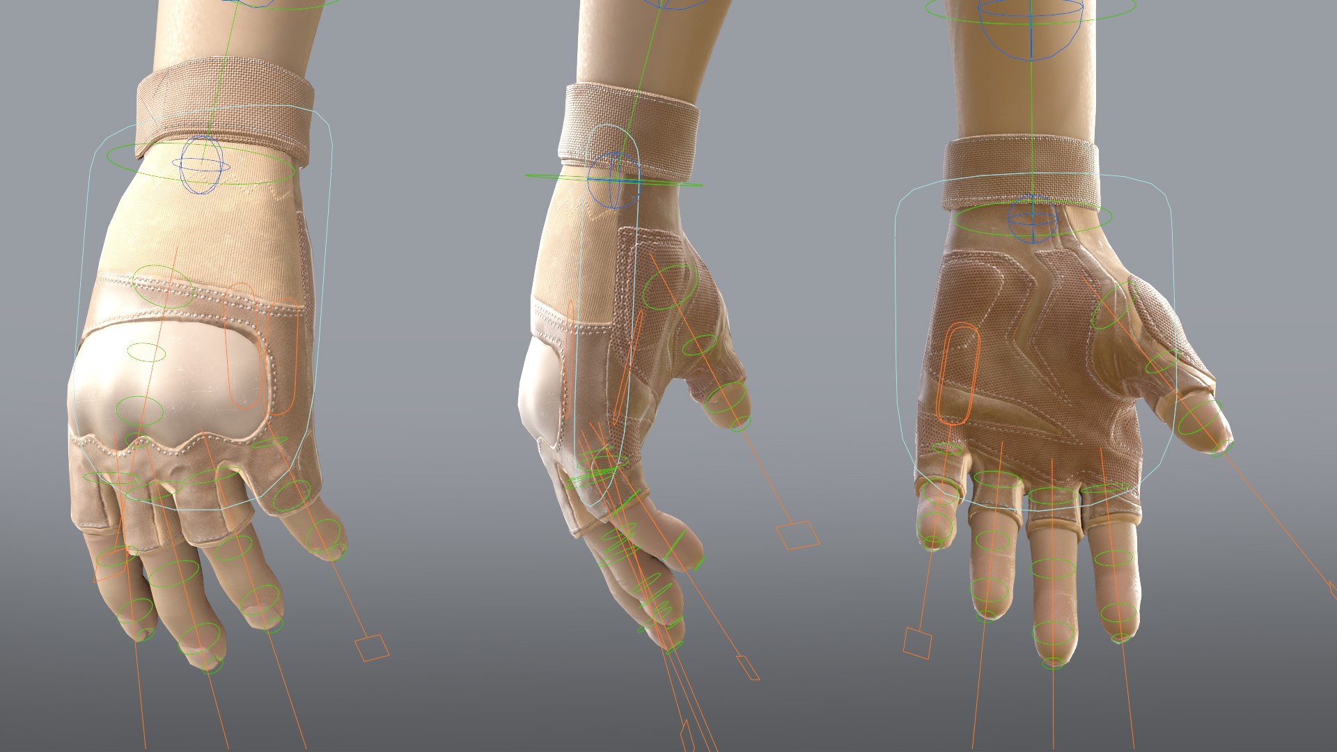 3D hand glove tactical 02 model - TurboSquid 1827774