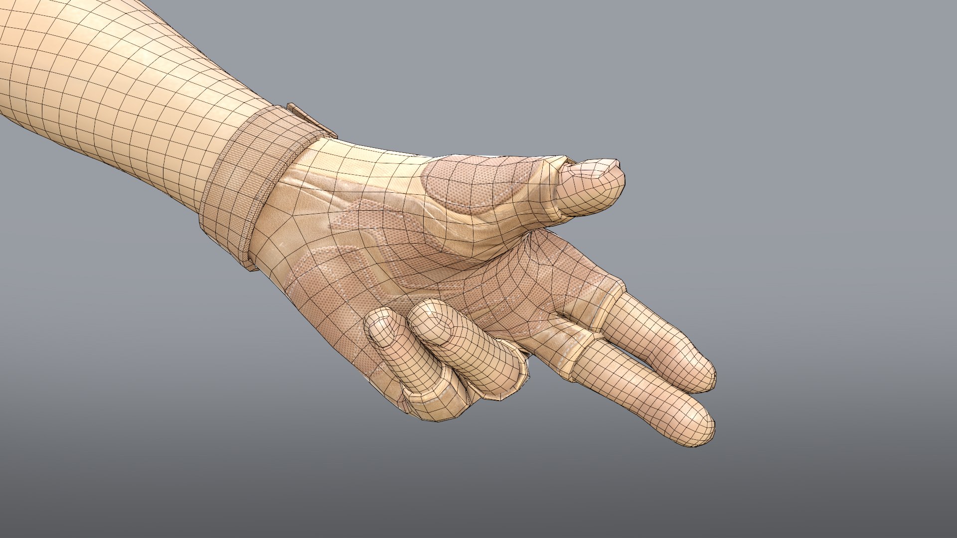 3D hand glove tactical 02 model - TurboSquid 1827774