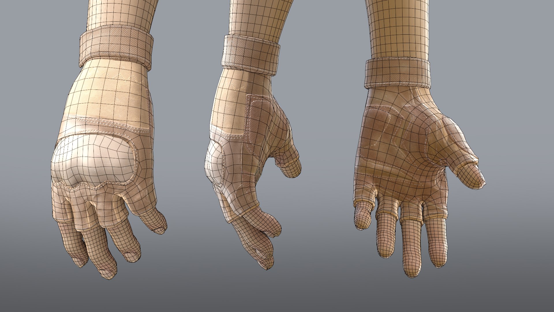 3D hand glove tactical 02 model - TurboSquid 1827774