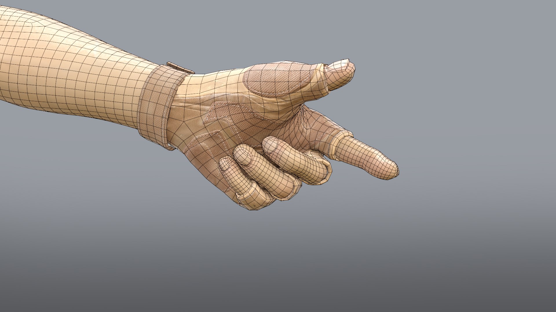 3D hand glove tactical 02 model - TurboSquid 1827774