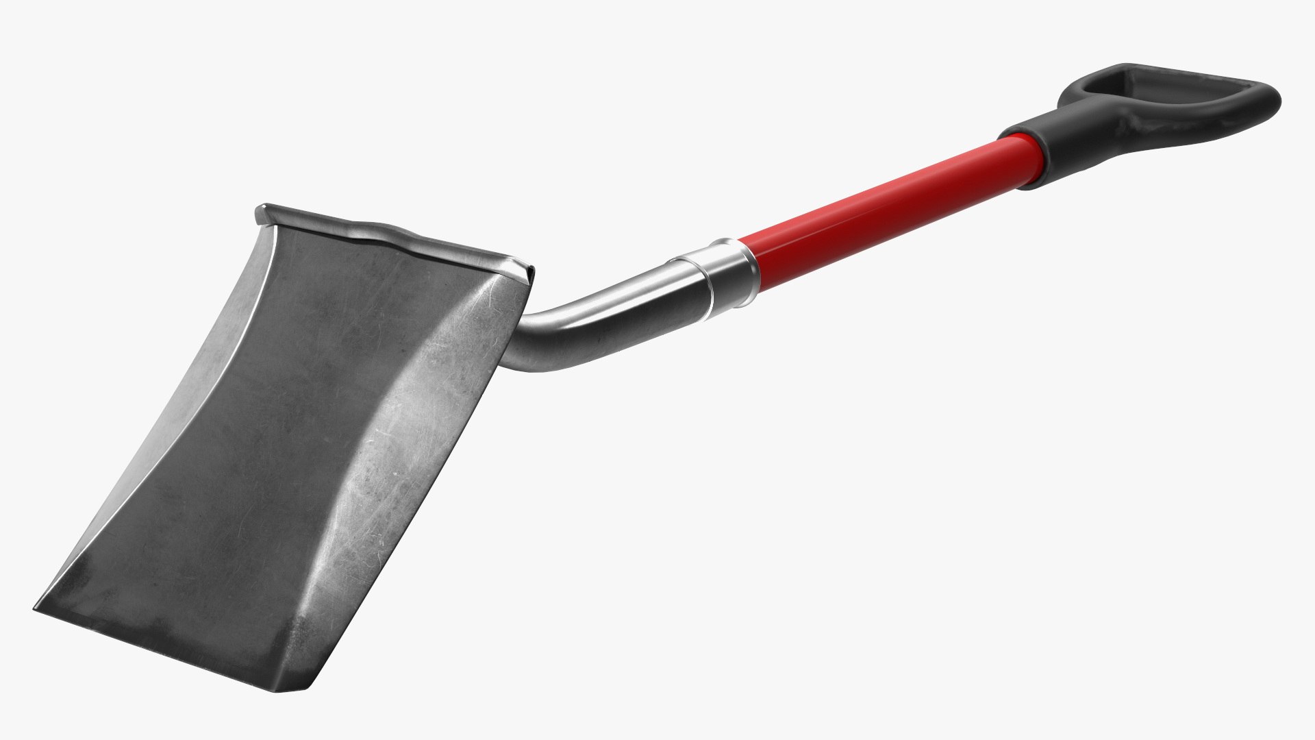 3D Square Point Shovel With Red Shaft Model - TurboSquid 2152151