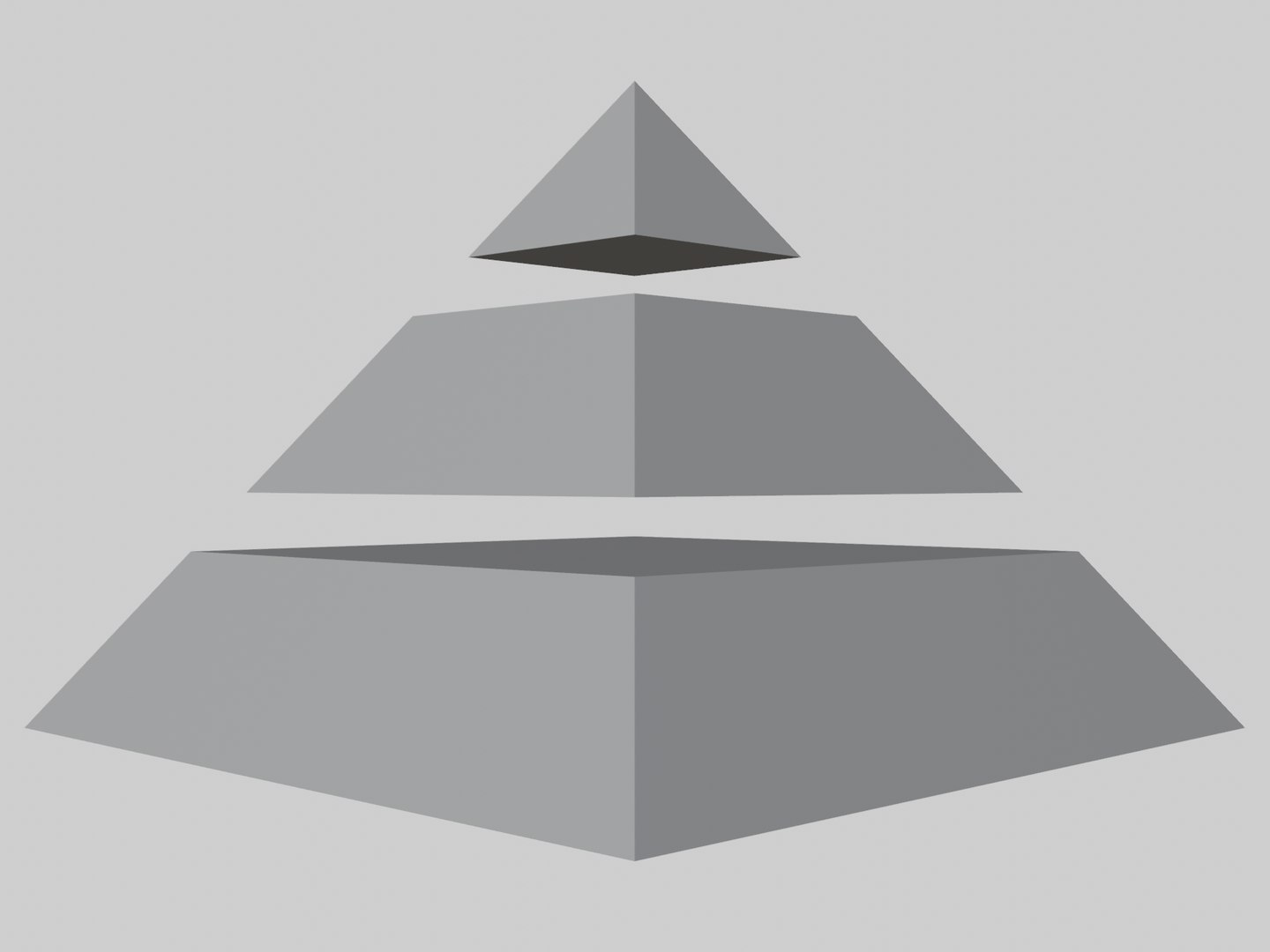 Pyramid Separated Into 3 Parts 3D Model - TurboSquid 2034562