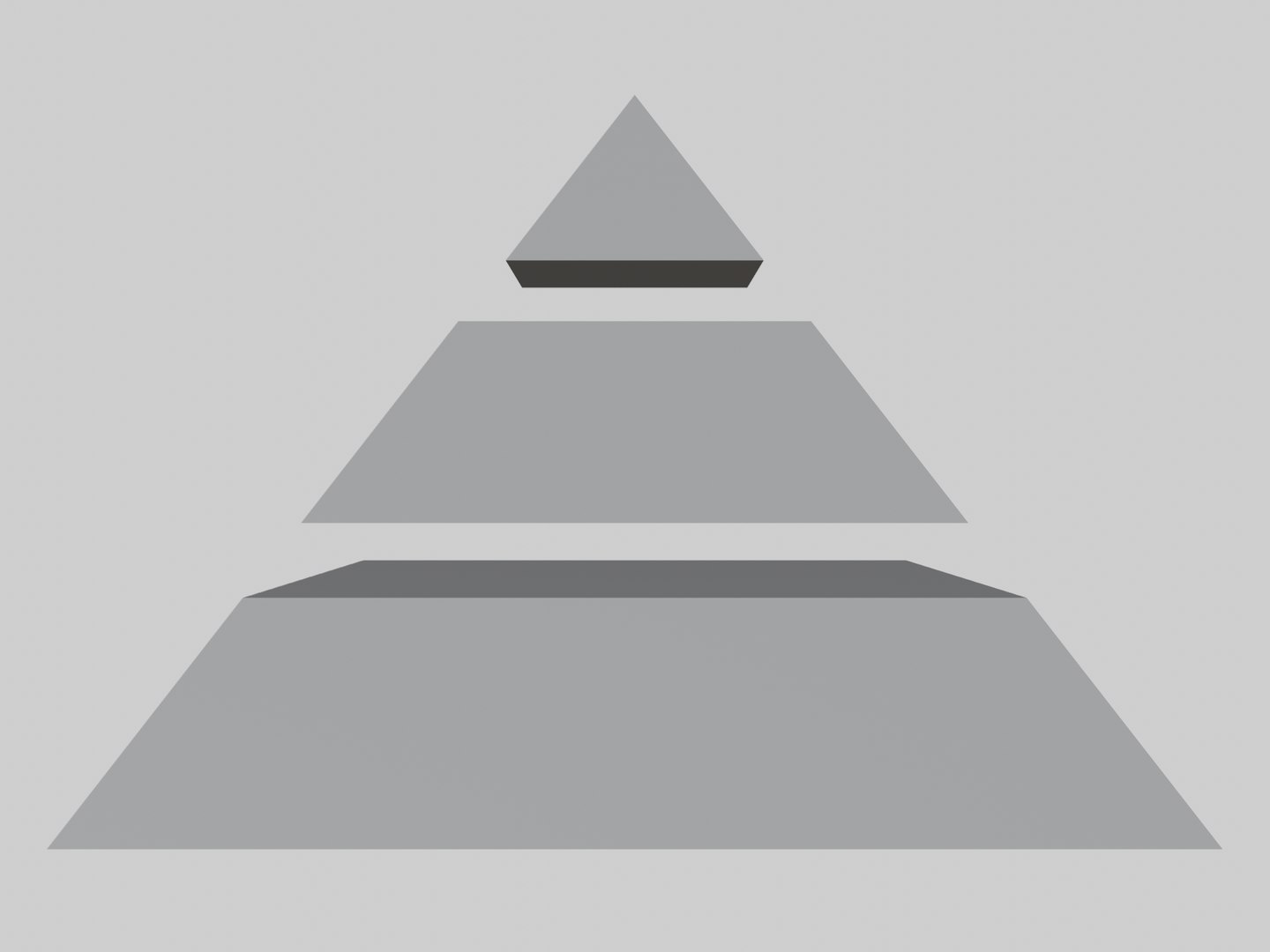 Pyramid Separated Into 3 Parts 3D Model - TurboSquid 2034562