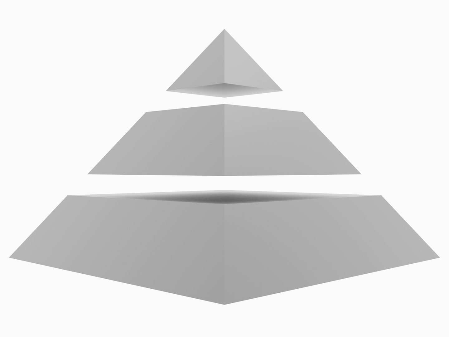 Pyramid Separated Into 3 Parts 3D Model - TurboSquid 2034562