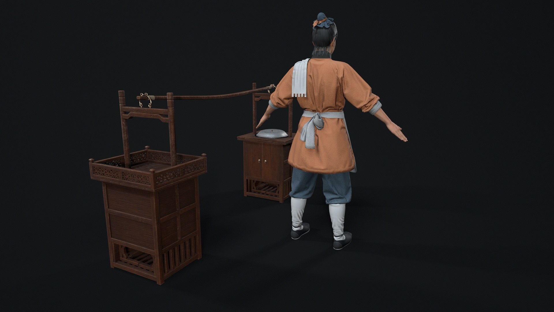 Ancient China Merchant 3D - TurboSquid 2381324