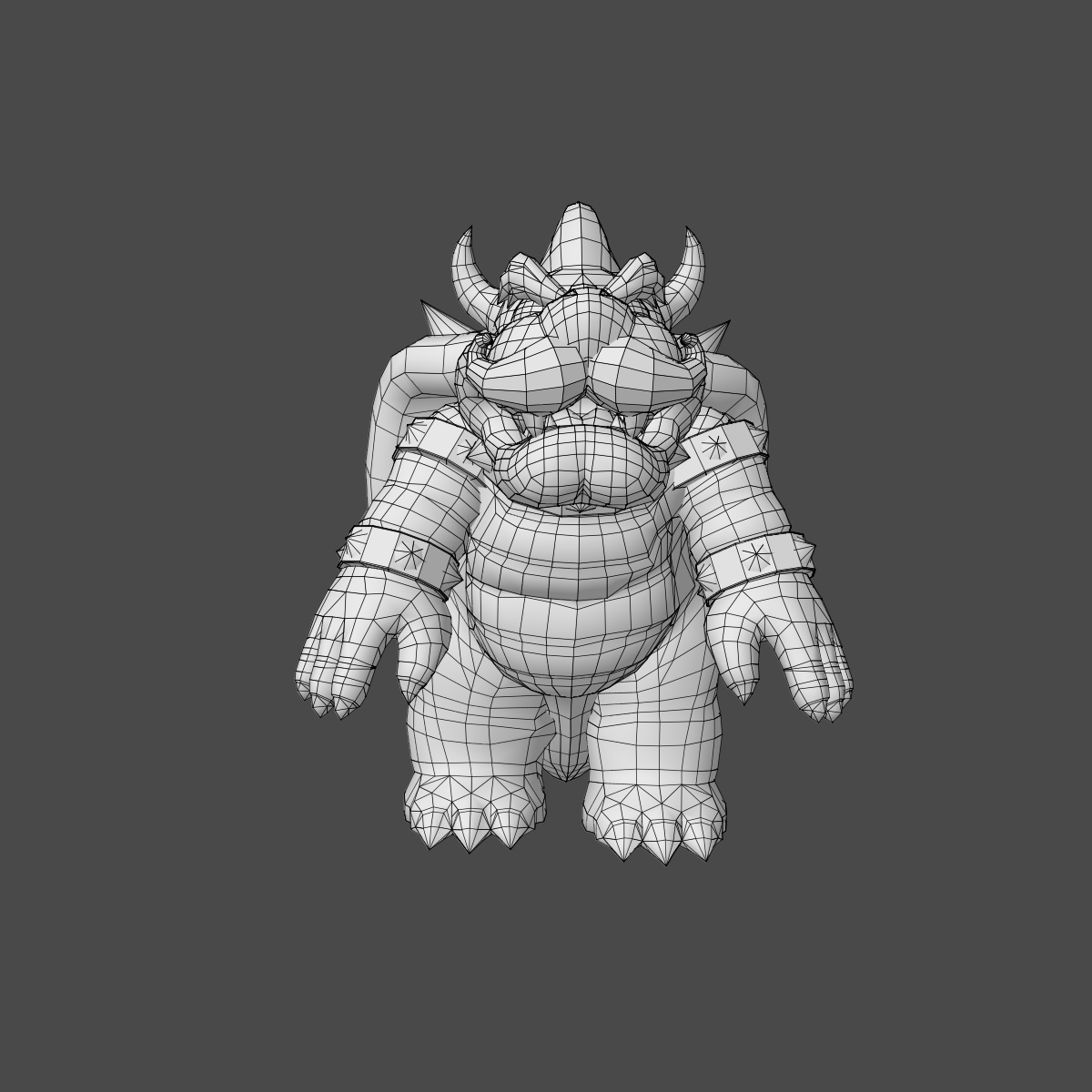3d model bowser turtle