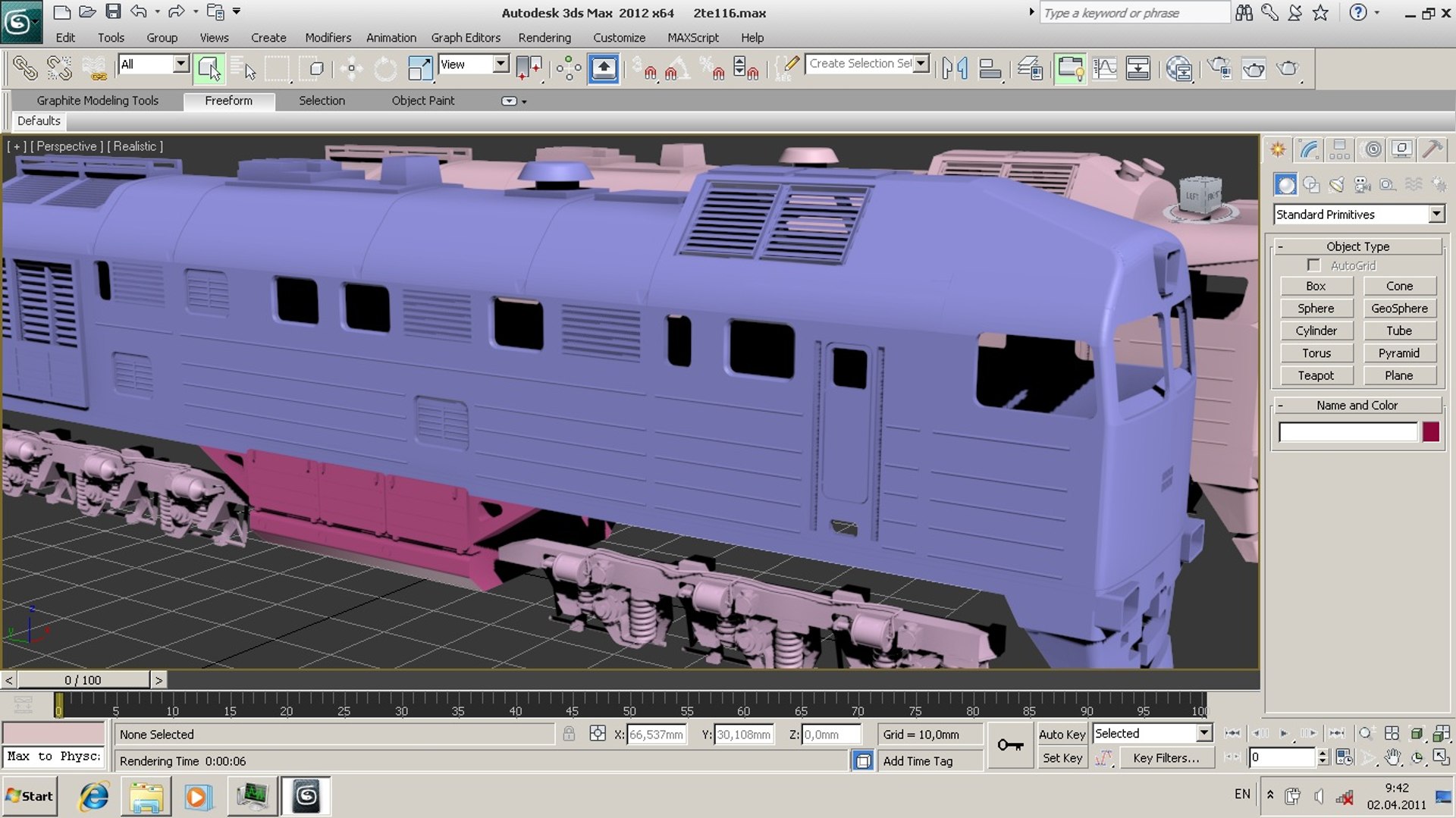 3d Model Russian Diesel Locomotive 2te116