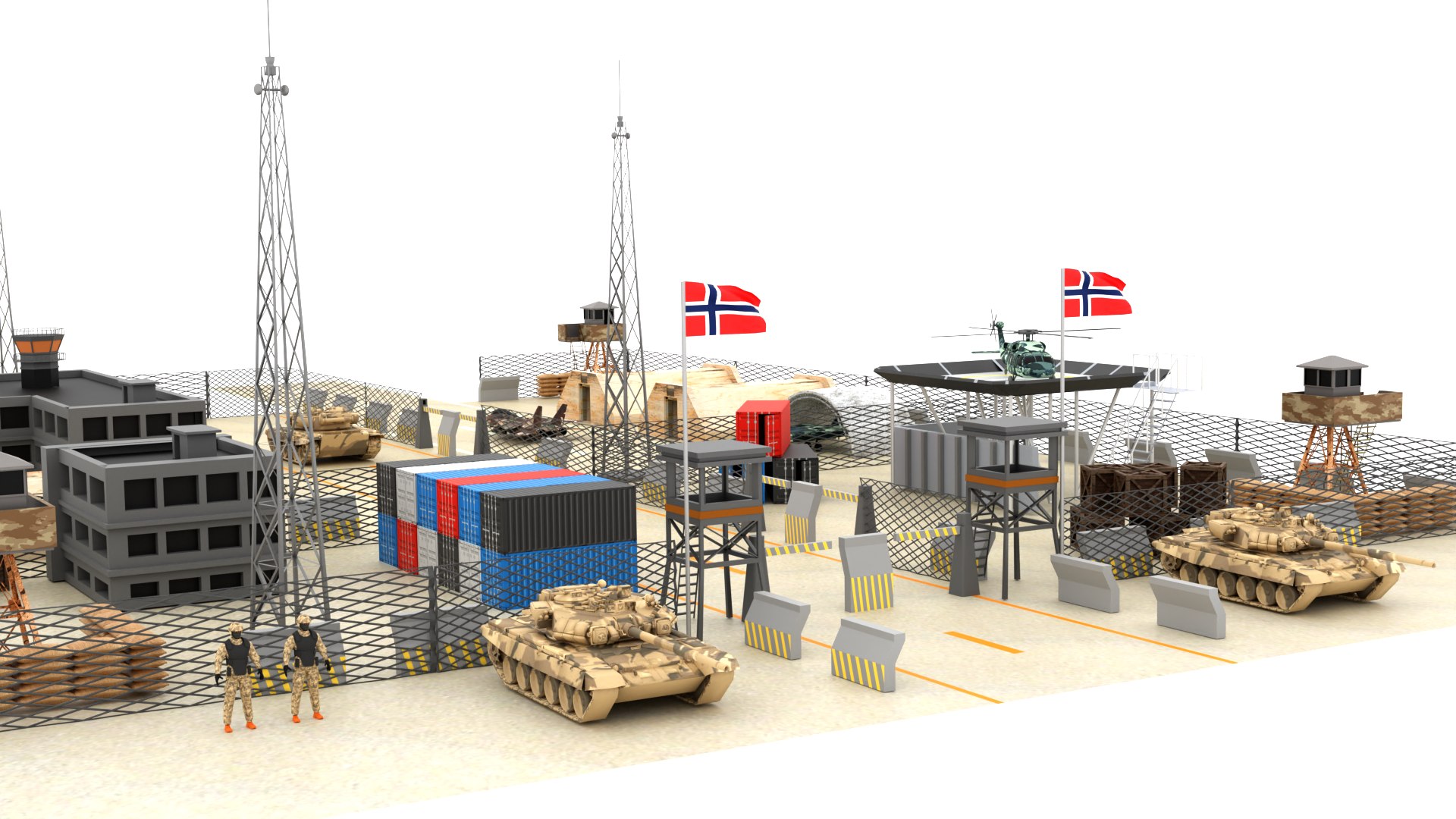 Norway Military Base 3D Model - TurboSquid 1885098