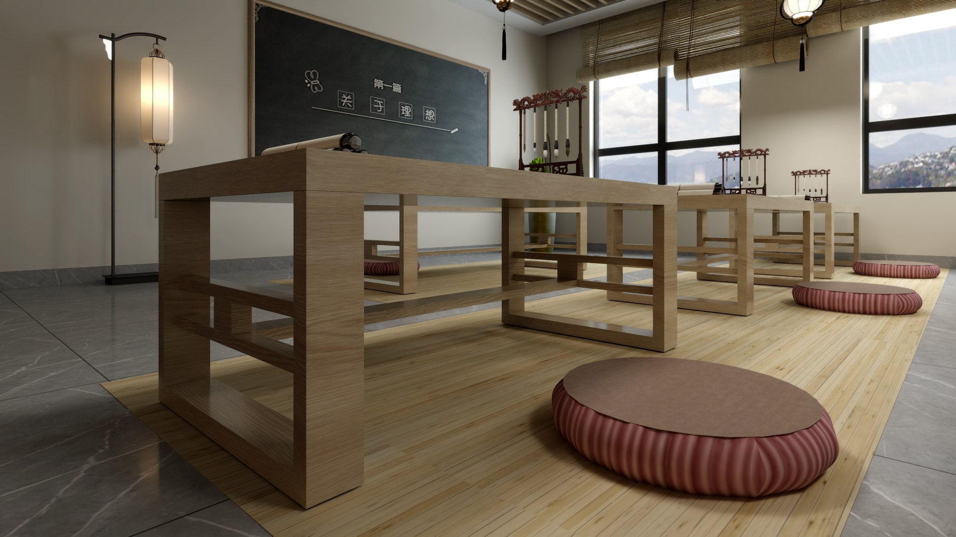 3D Japanese Style Classroom School - TurboSquid 2390909