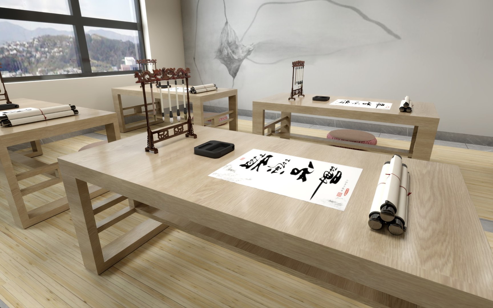 3D Japanese Style Classroom School - TurboSquid 2390909
