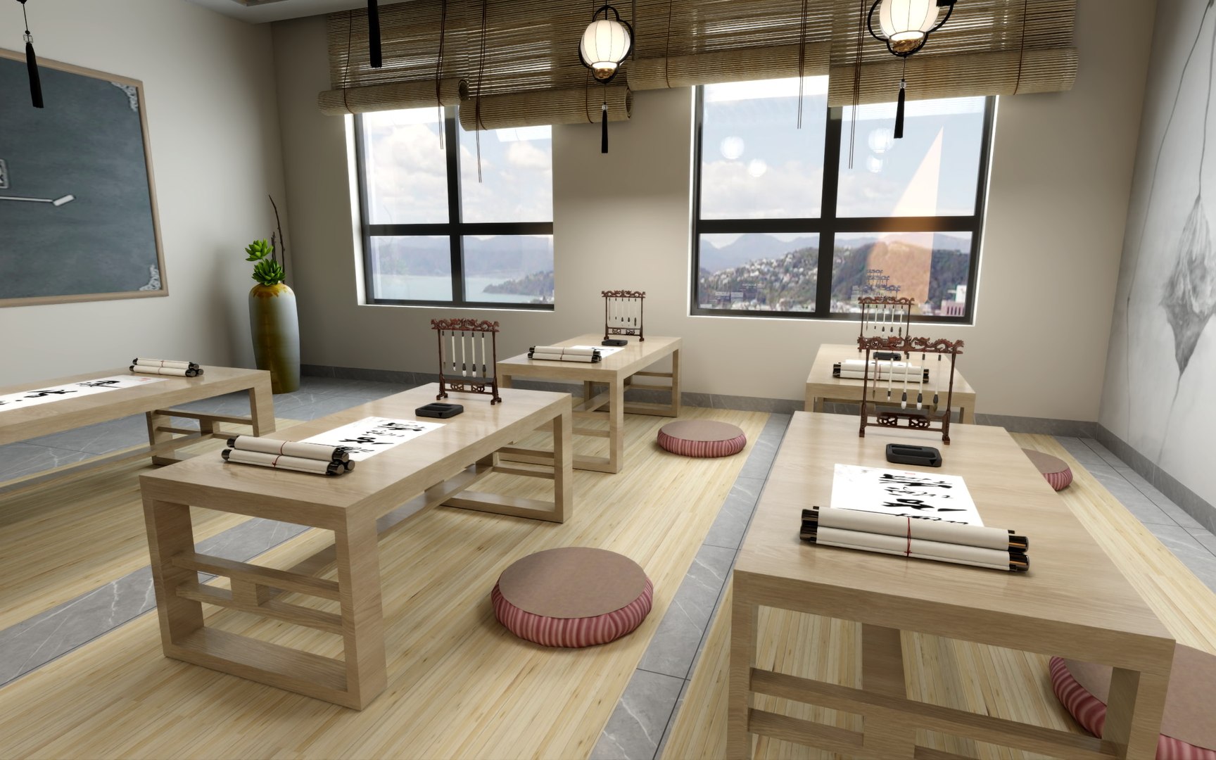3D Japanese Style Classroom School - TurboSquid 2390909