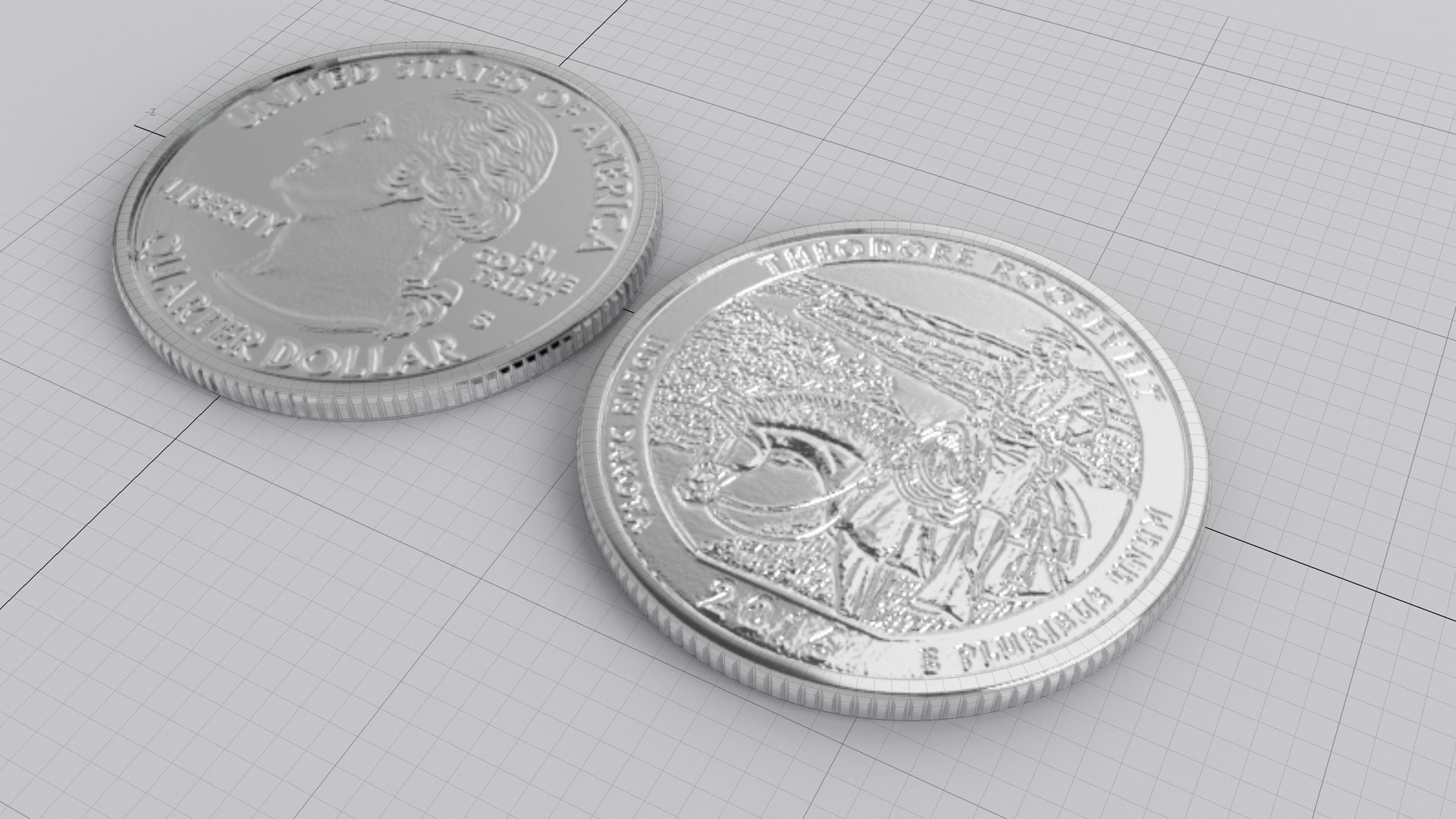 Quarter 3D Model - TurboSquid 1852087