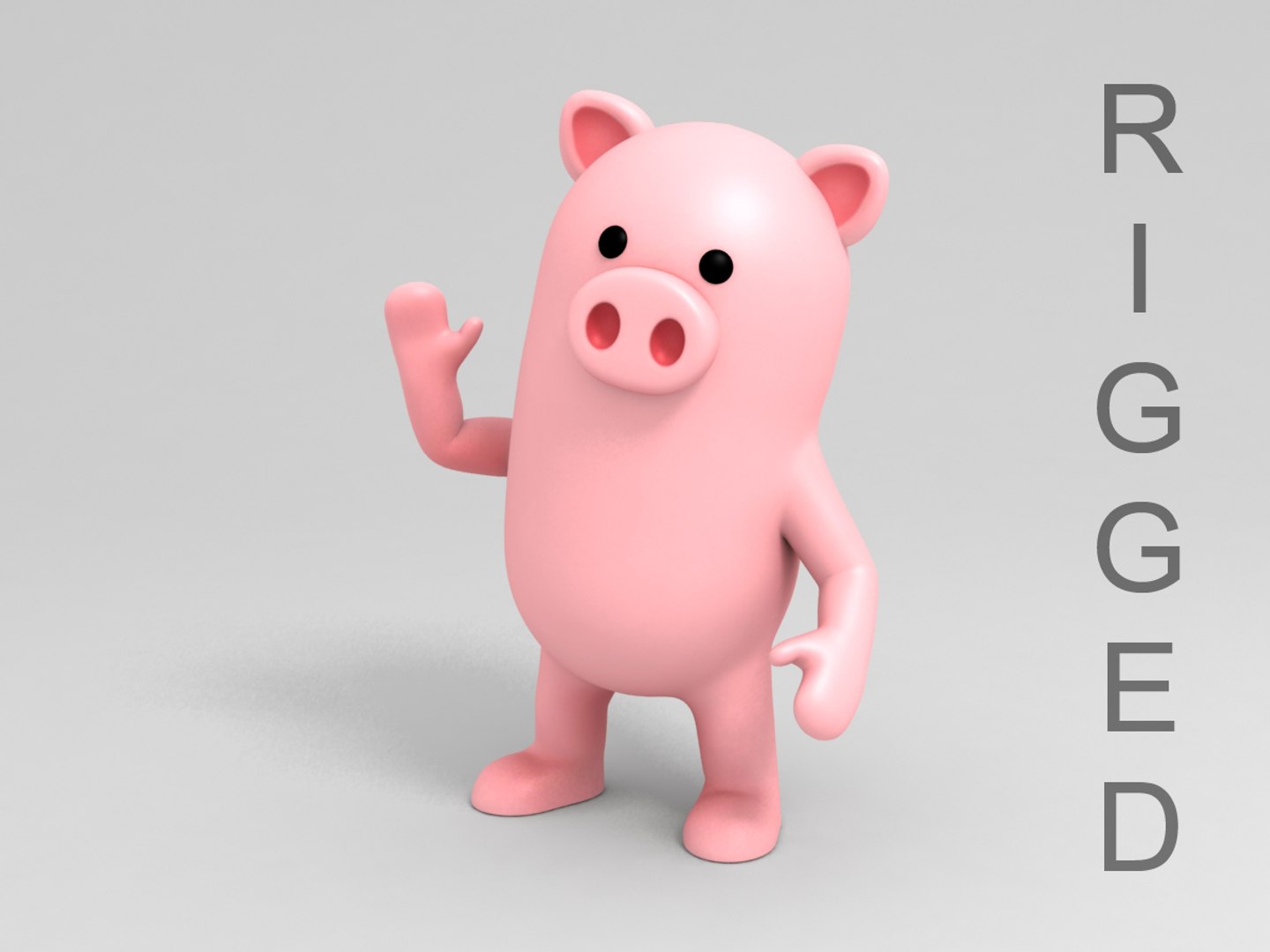 Pig Character Cartoon 3D - TurboSquid 1252903