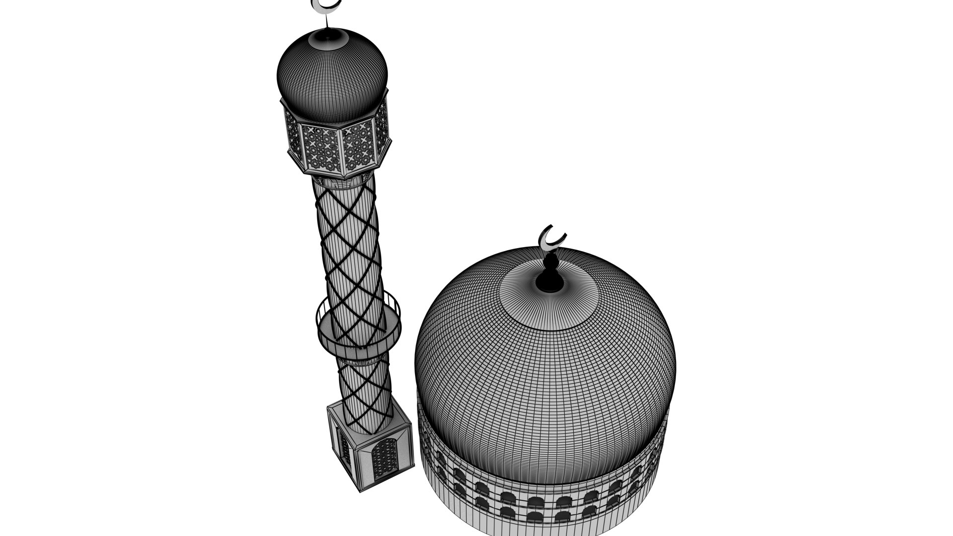 MOSQUE MINAR 3D Model - TurboSquid 2226919