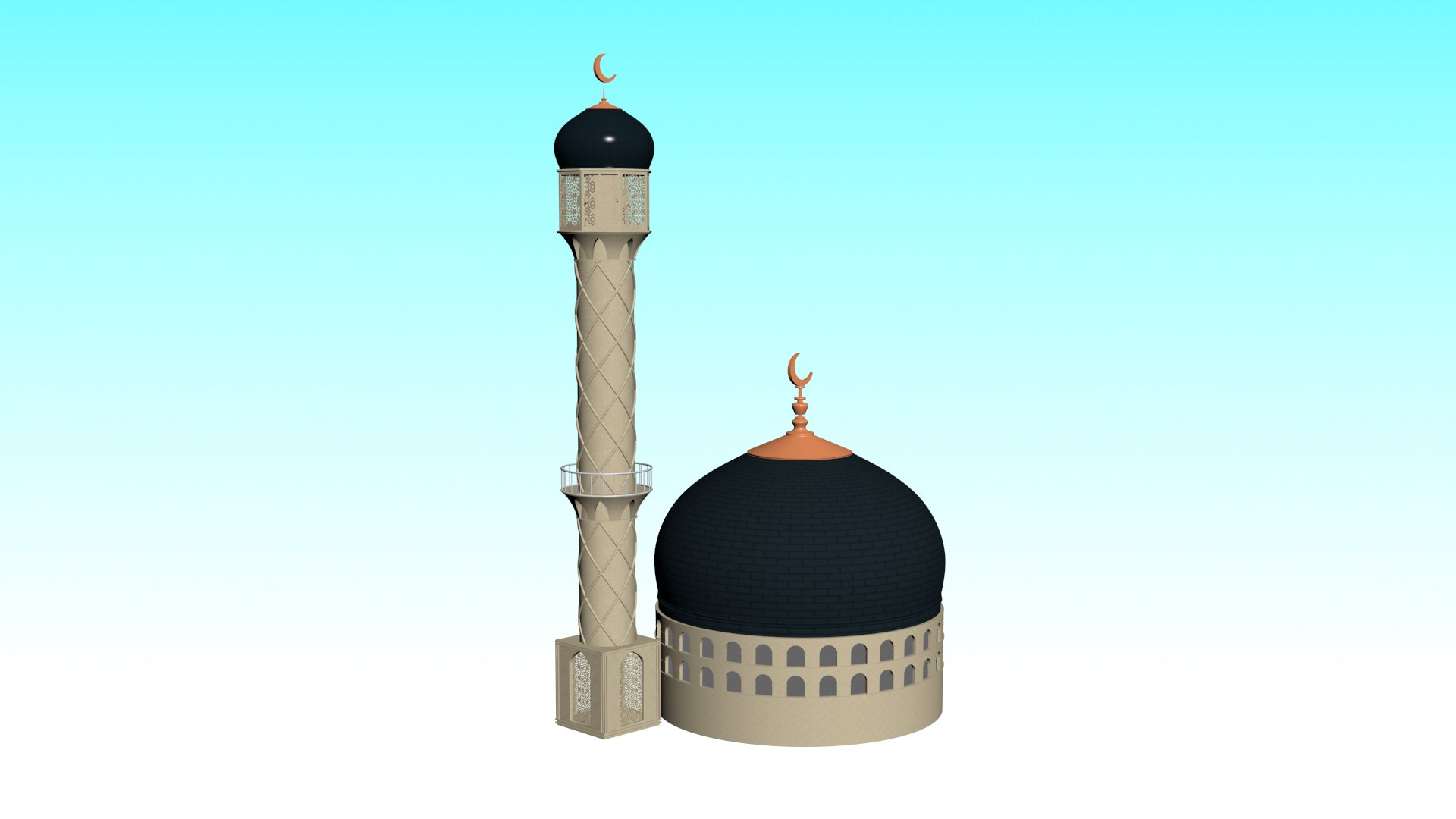 MOSQUE MINAR 3D Model - TurboSquid 2226919
