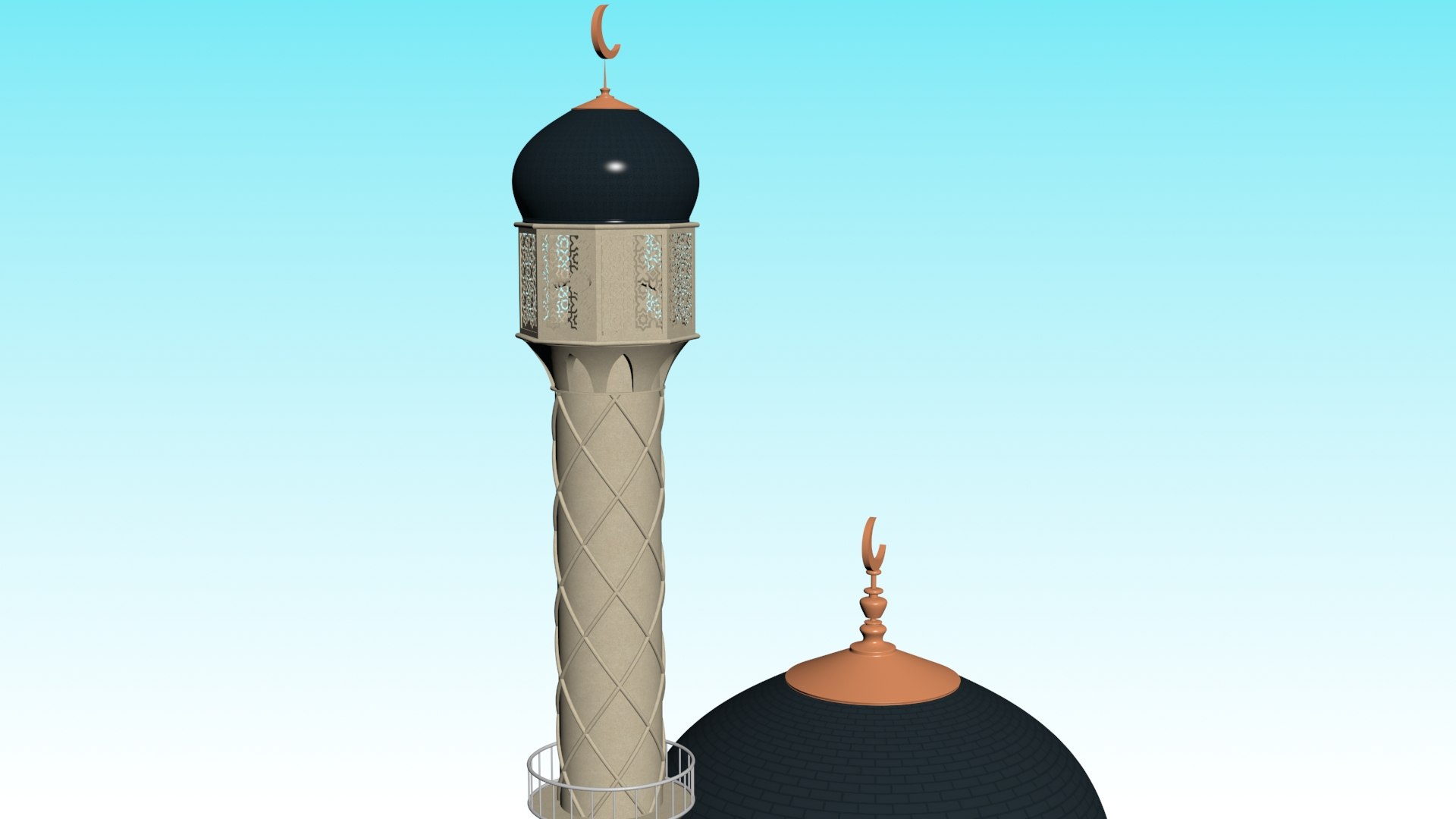 MOSQUE MINAR 3D Model - TurboSquid 2226919