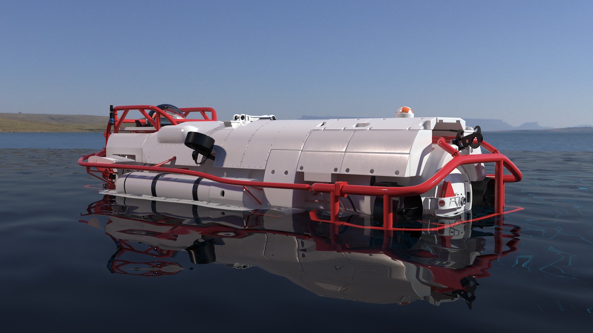 Rescue Submarine White 3D Model - TurboSquid 2243556