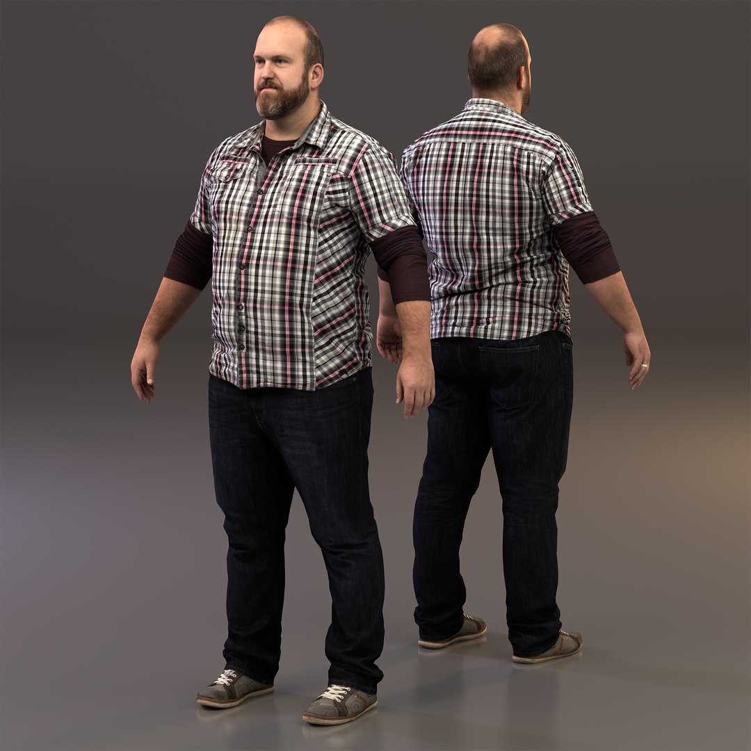 Rigged Man Character - 3D Scanned Figure 0102 3D Model - TurboSquid 2410074