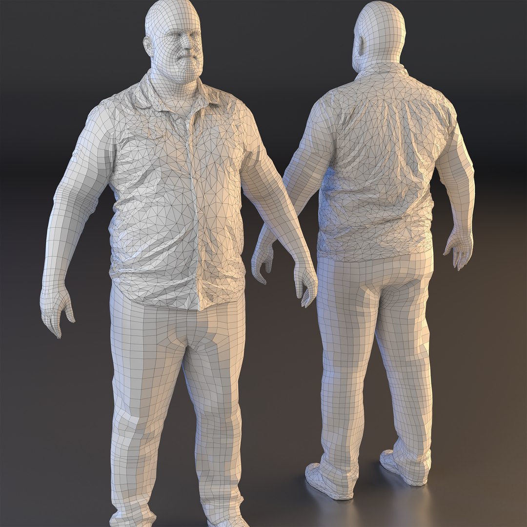 Rigged Man Character - 3D Scanned Figure 0102 3D Model - TurboSquid 2410074