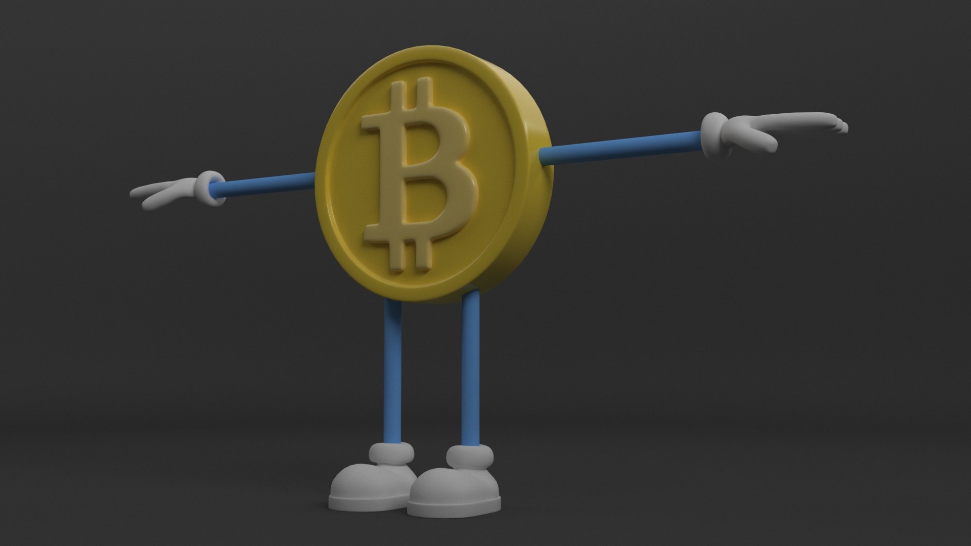 Bitcoin Character 3D Model - TurboSquid 1866117