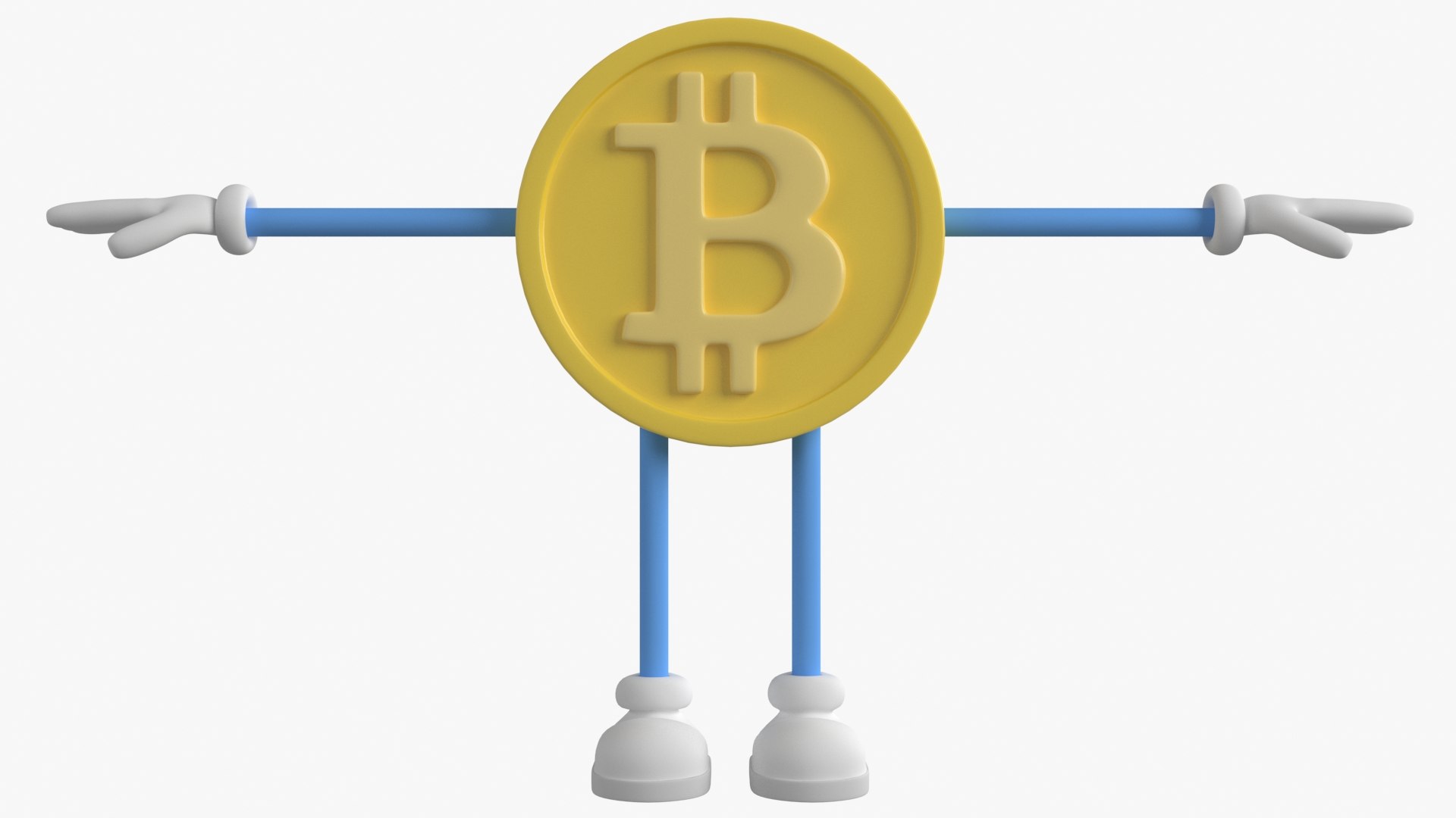 Bitcoin Character 3D Model - TurboSquid 1866117