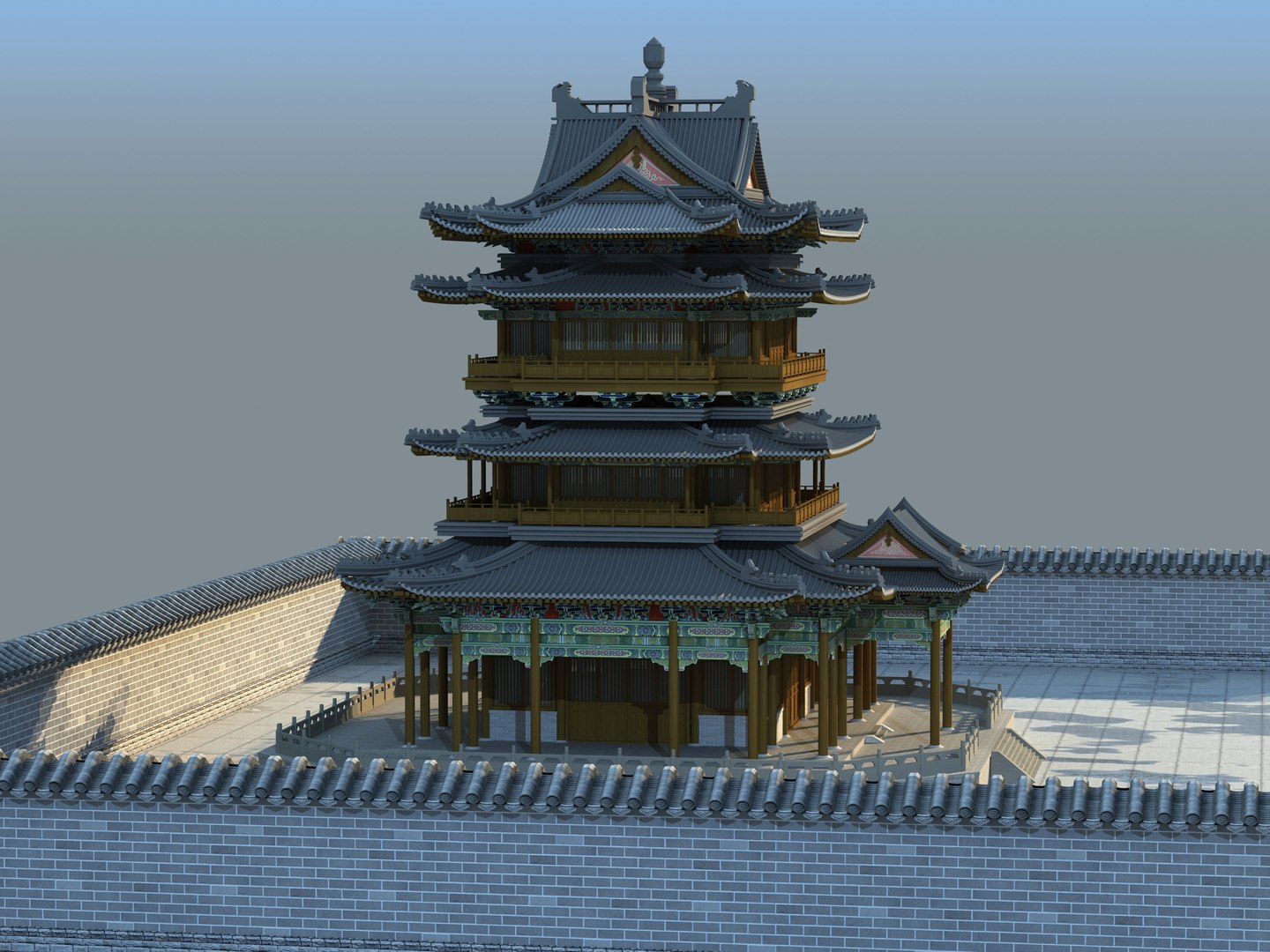 3D Model Chinese Building 32 - TurboSquid 2052716