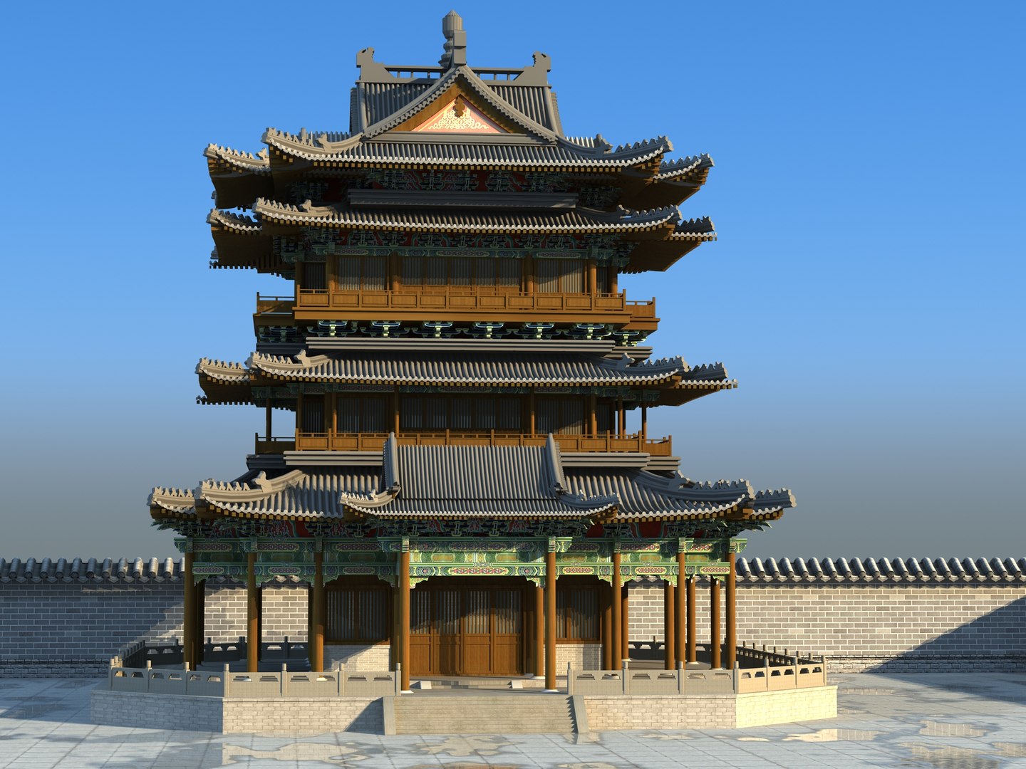 3D Model Chinese Building 32 - TurboSquid 2052716