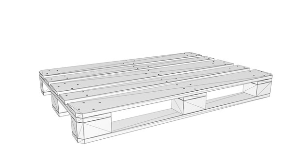 3D Wooden Pallet model - TurboSquid 1997479