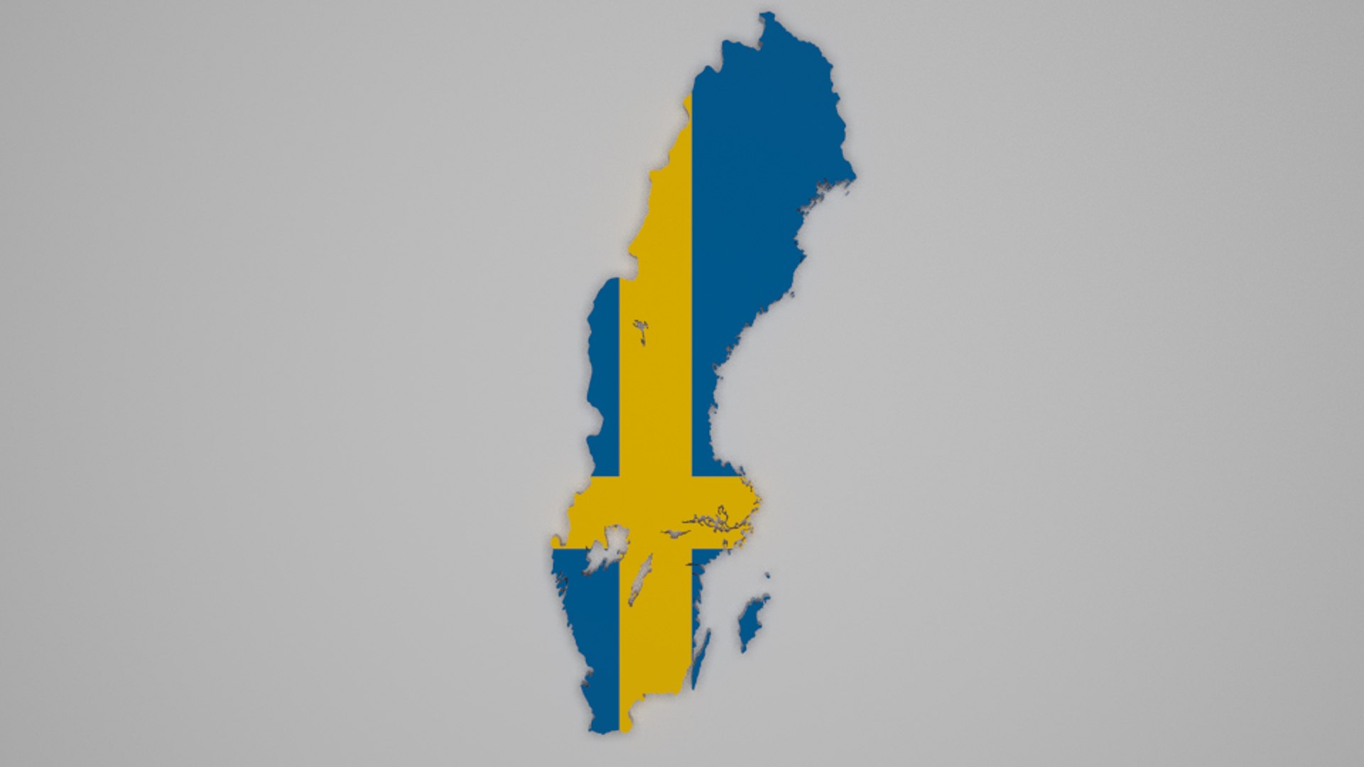 3d Model Sweden Flag