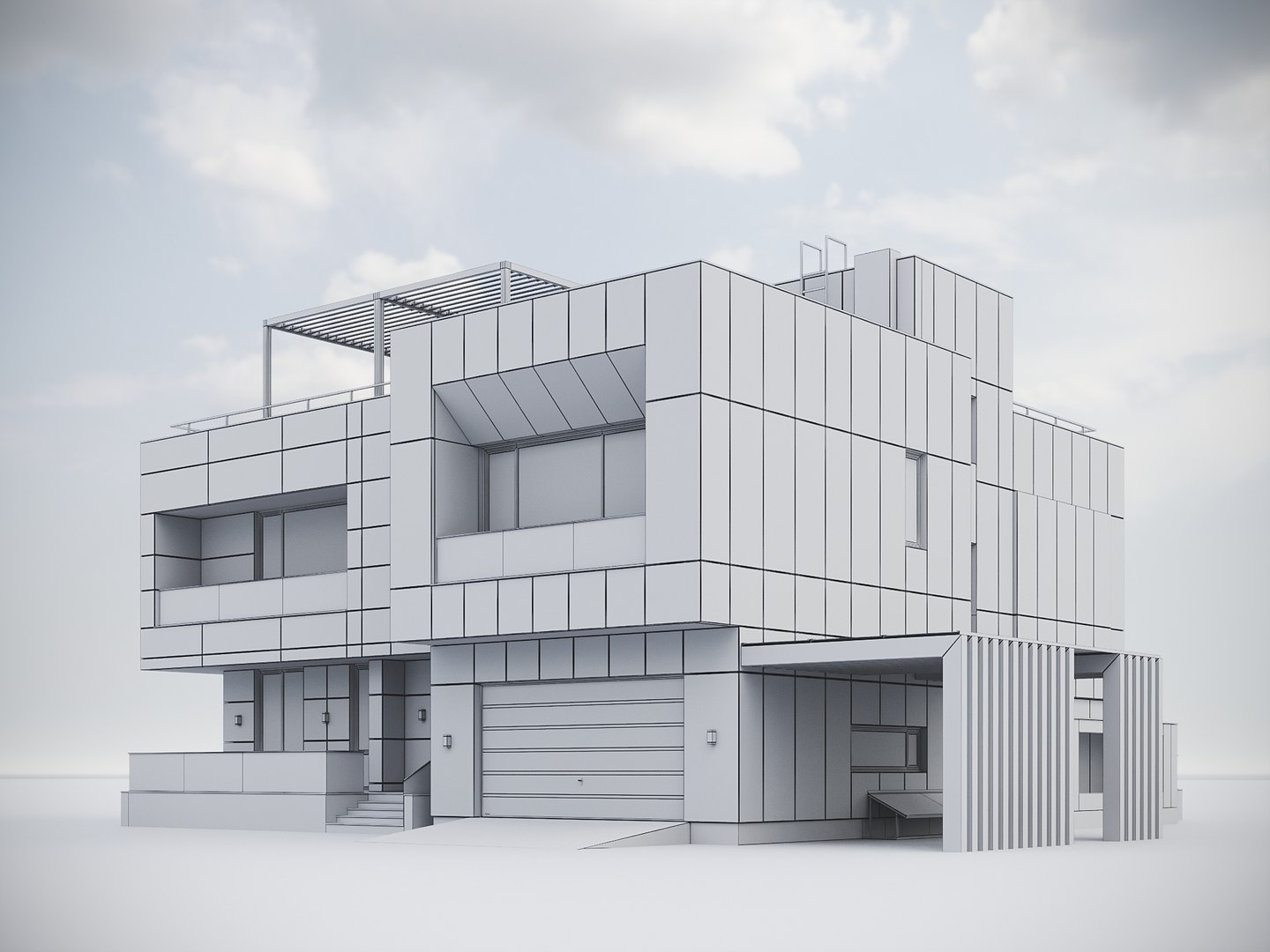 3D Modern Residential Building 014 - TurboSquid 2153800