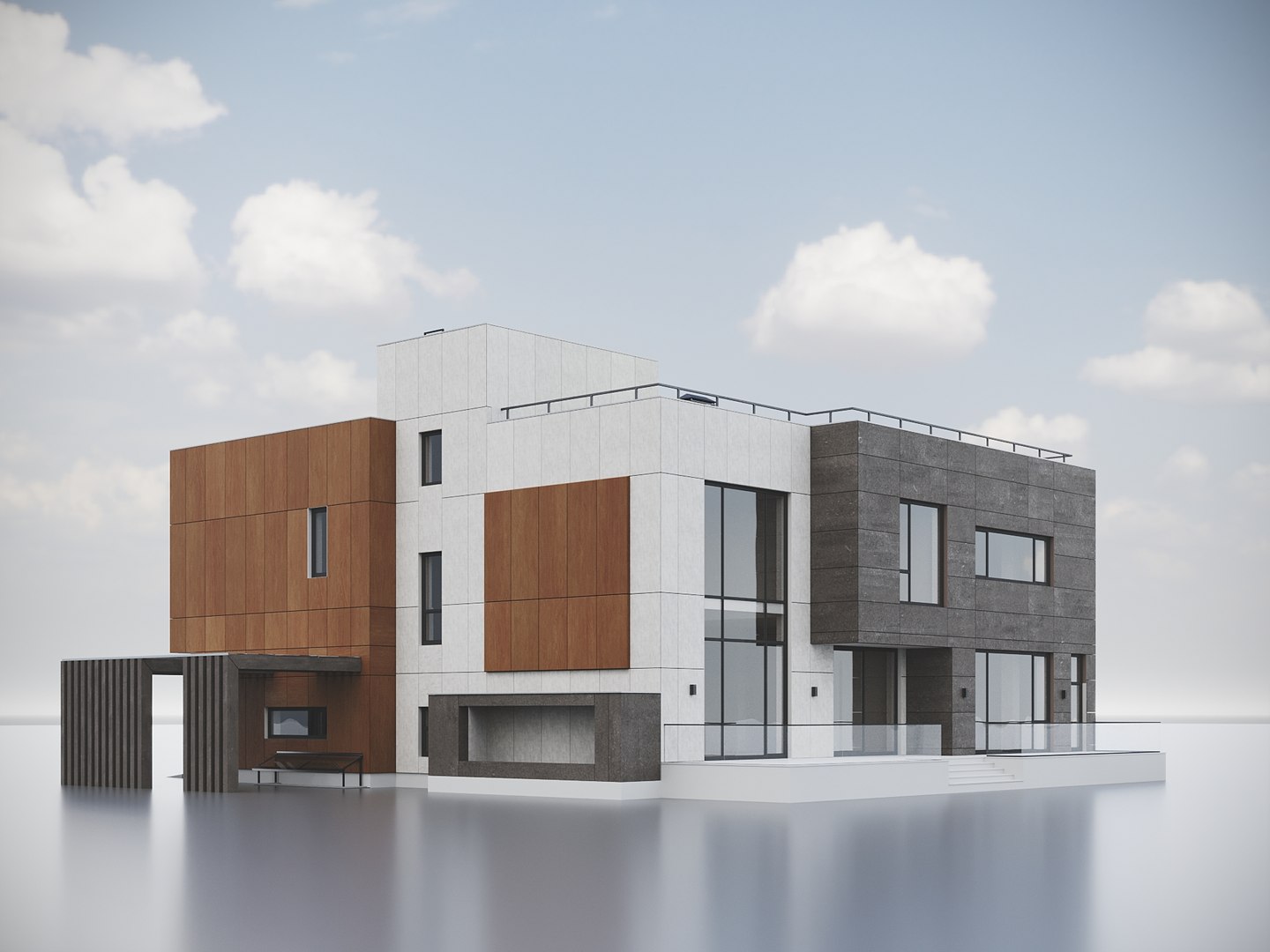 3D Modern Residential Building 014 - TurboSquid 2153800