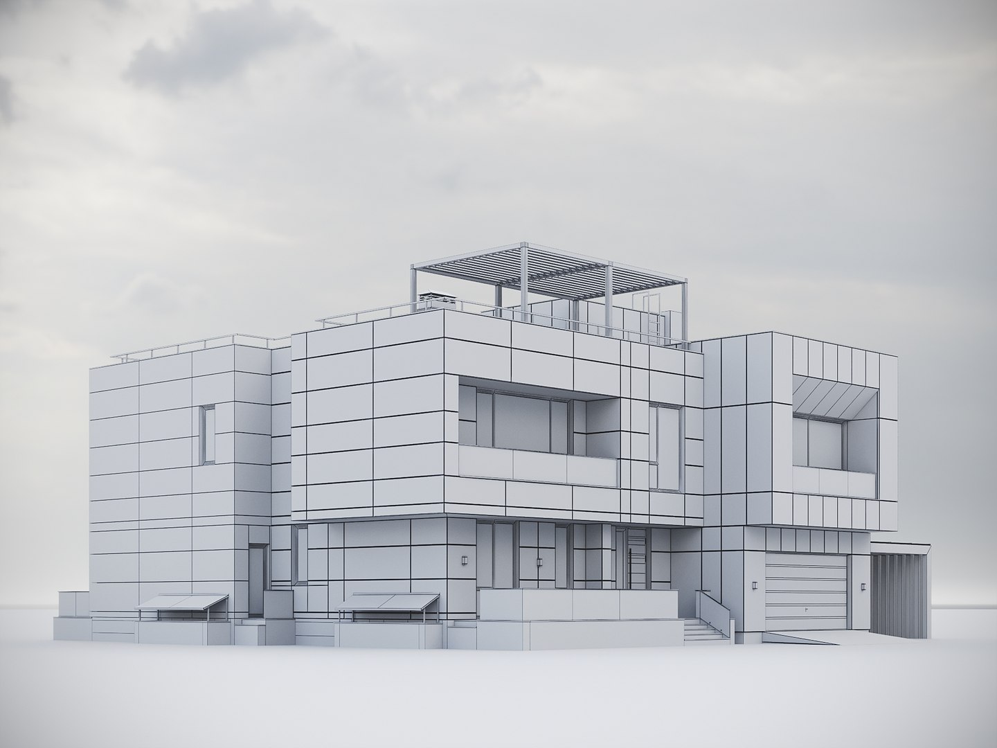 3D Modern Residential Building 014 - TurboSquid 2153800