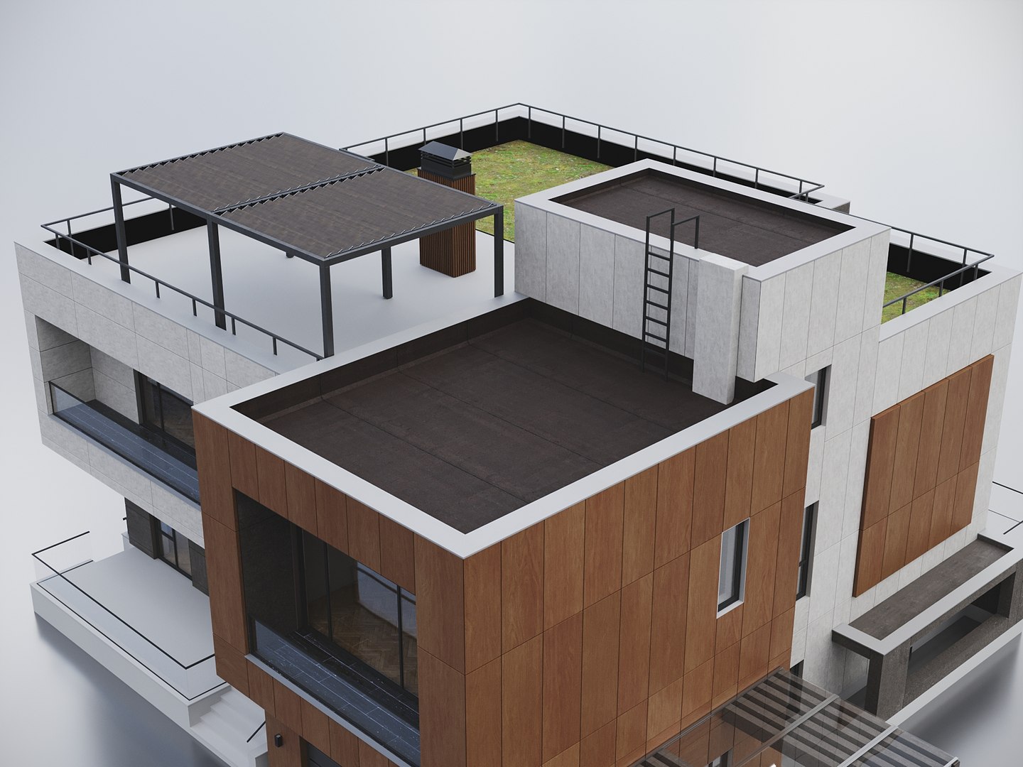 3D Modern Residential Building 014 - TurboSquid 2153800