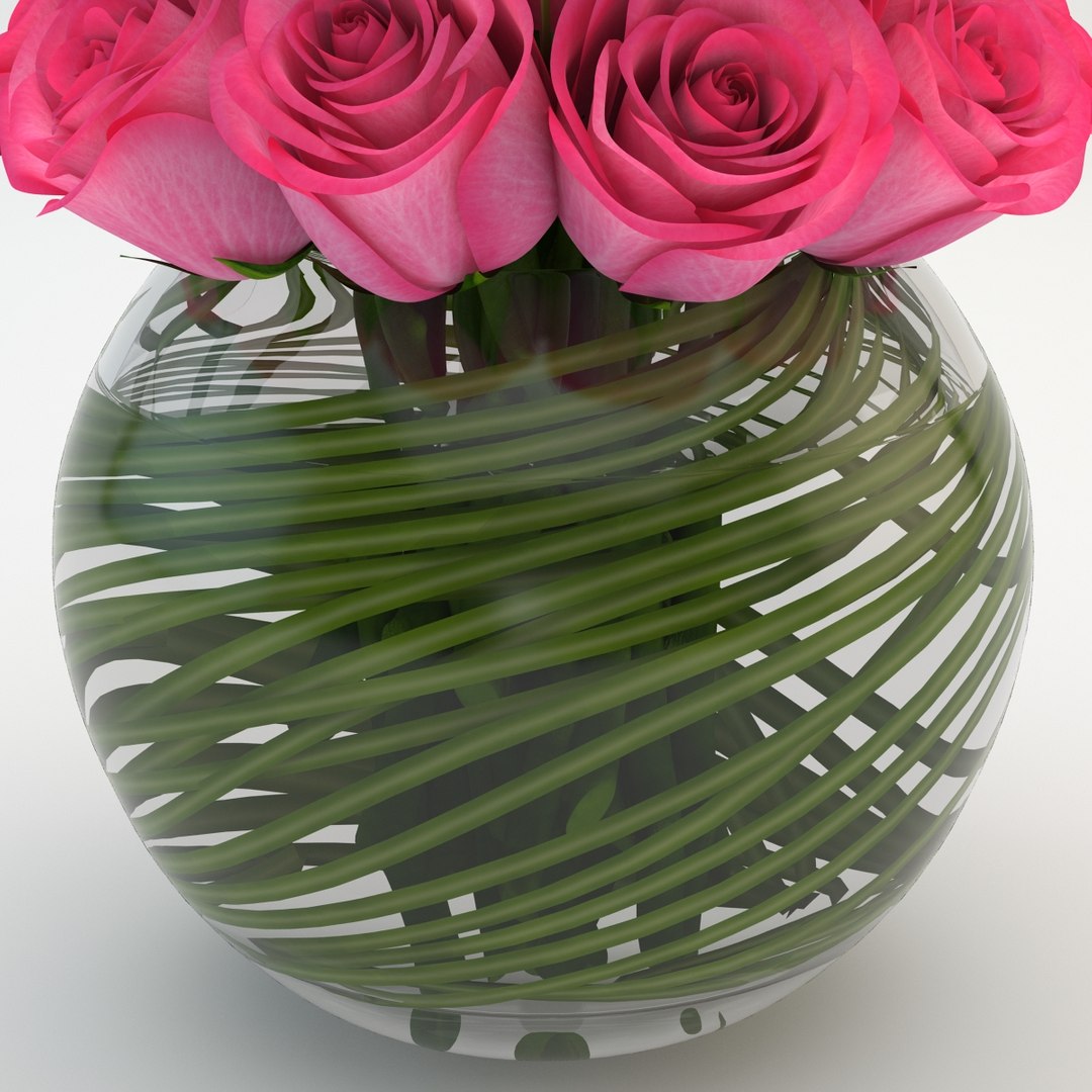 3d Rose Pink Model