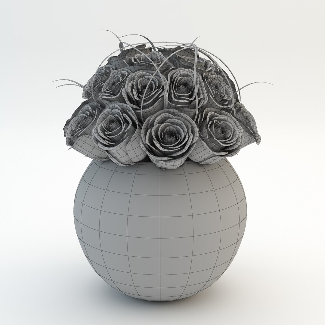 3d Rose Pink Model