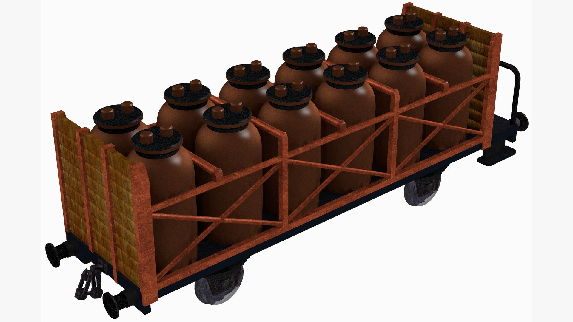 Acid pot rail wagon 3D - TurboSquid 1861732