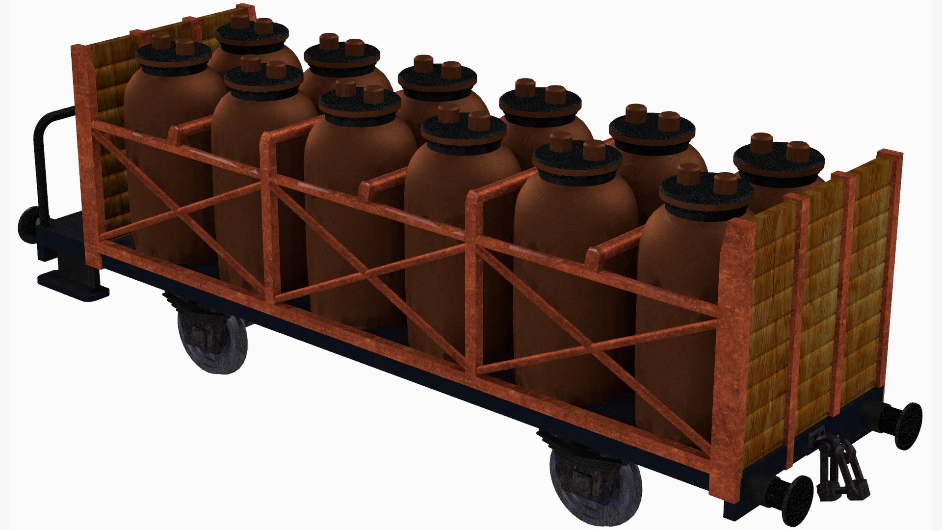 Acid pot rail wagon 3D - TurboSquid 1861732